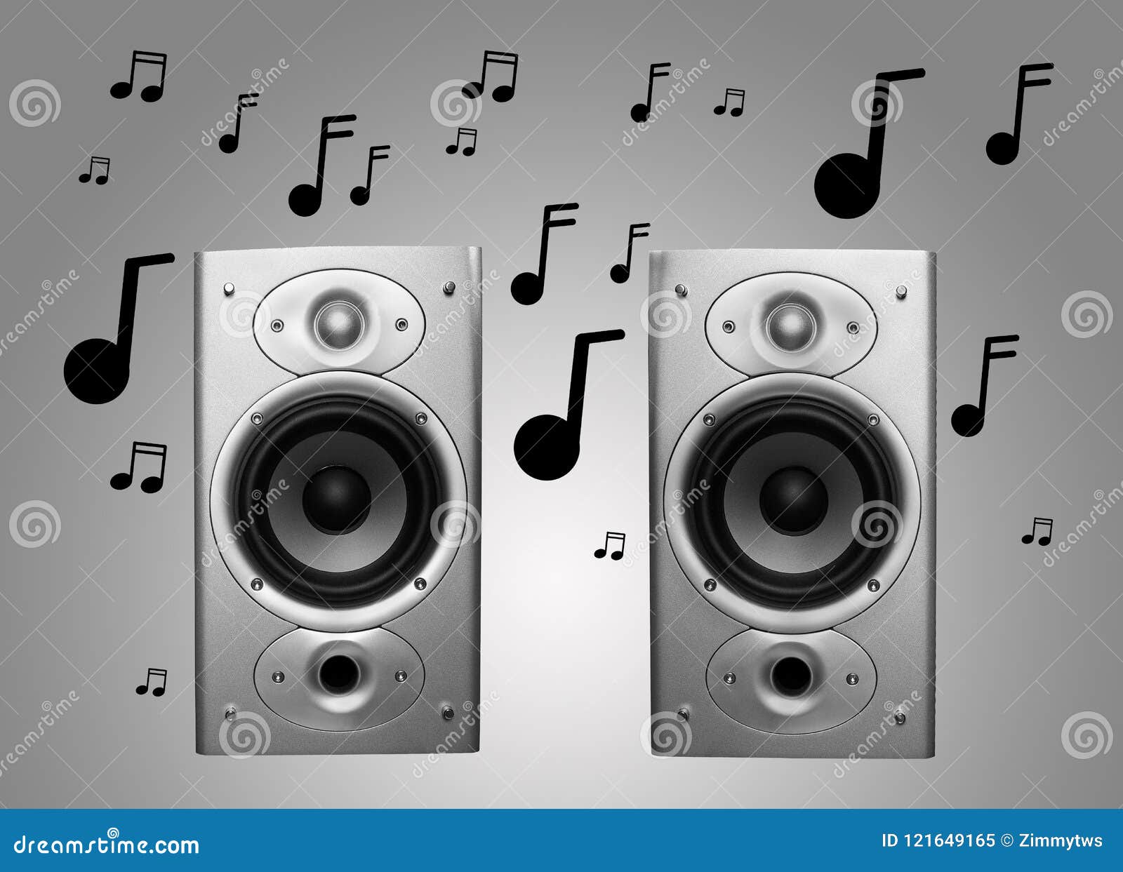 Speakers and music stock image. Image of entertainment - 121649165