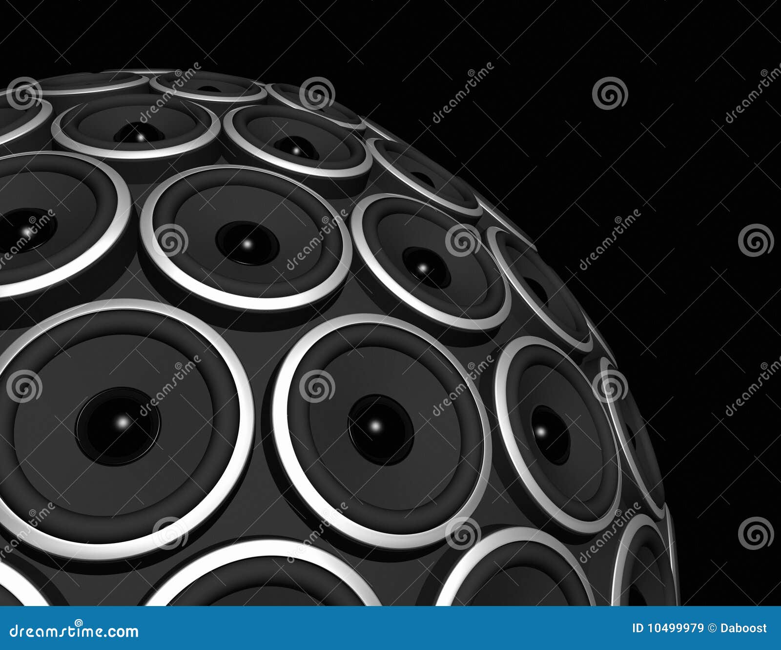 Speakers sphere stock illustration. Illustration of stereo - 10499979