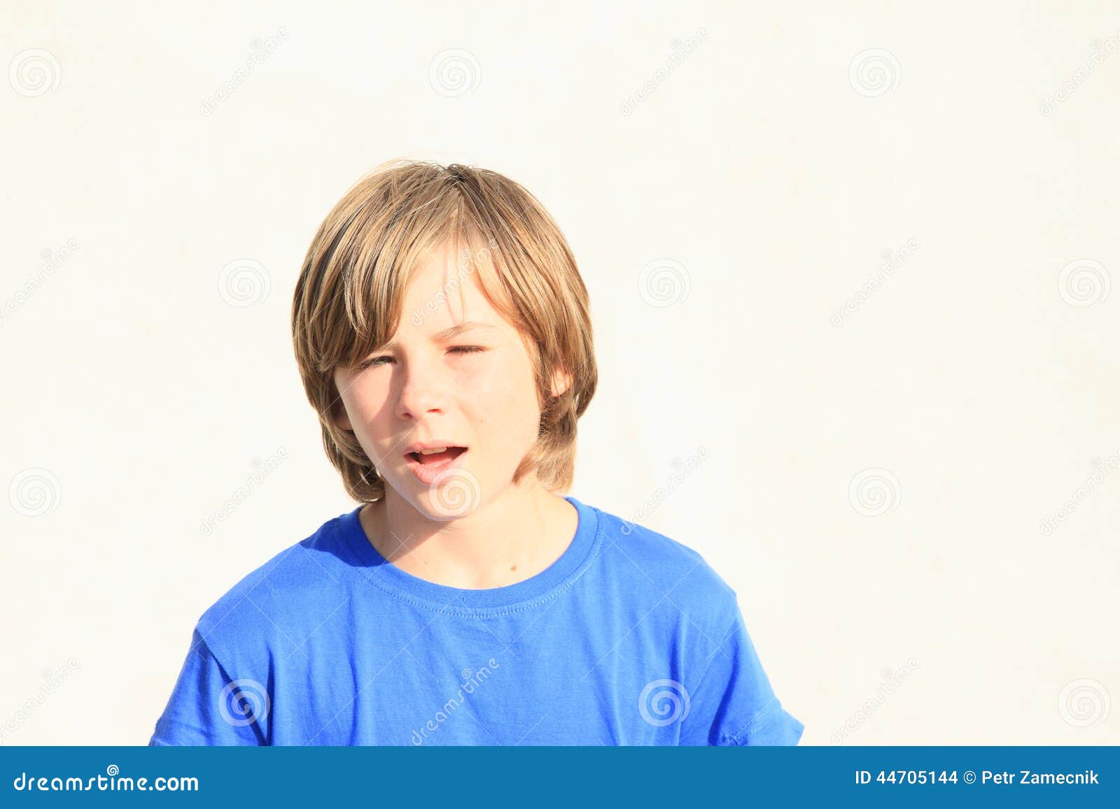 Speaking boy stock photo. Image of white, sing, portrait - 44705144