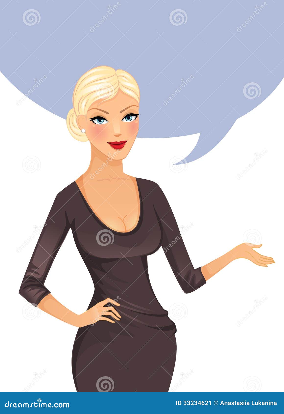 Speaking business woman stock vector. Illustration of people - 33234621