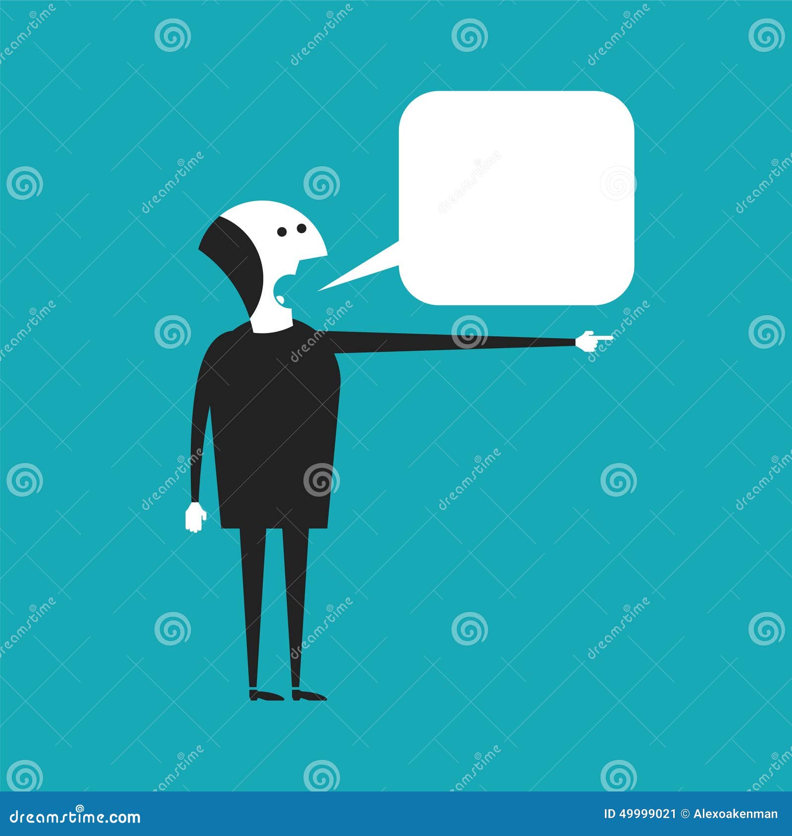Speaking Businessman Vector Concept In Flat Cartoon Style ...