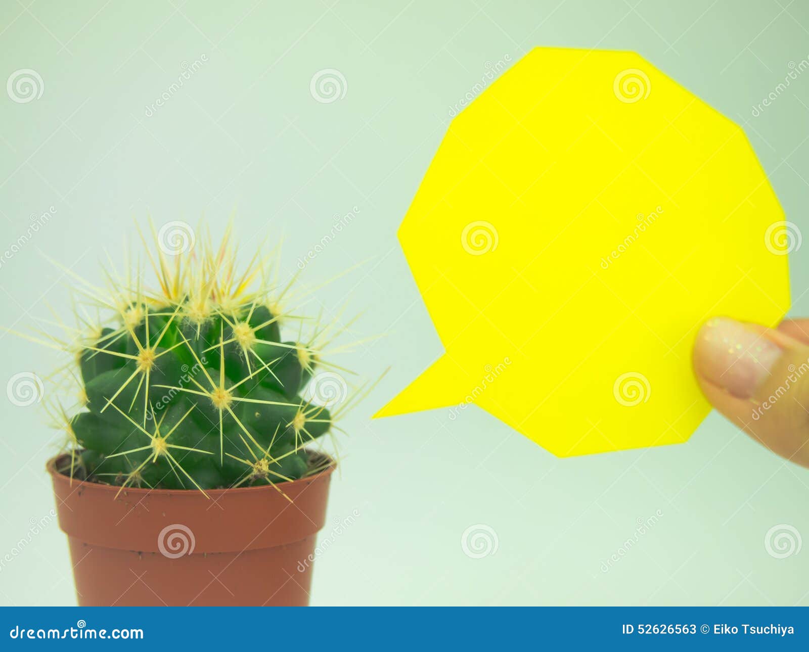 Speaking Cactus stock image. Image of bubble, board, plant - 52626563