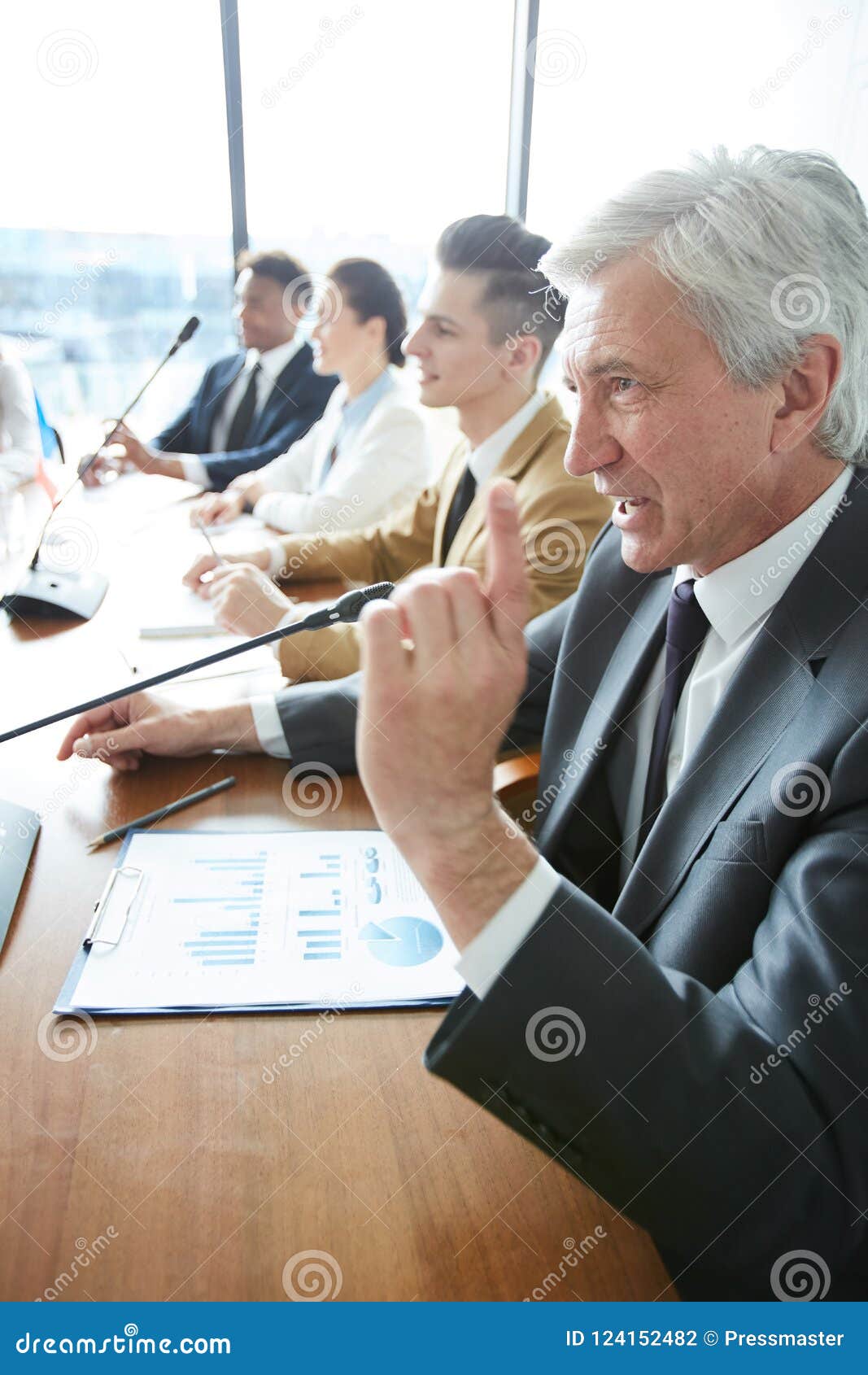 Speaking at conference stock photo. Image of speaking - 124152482