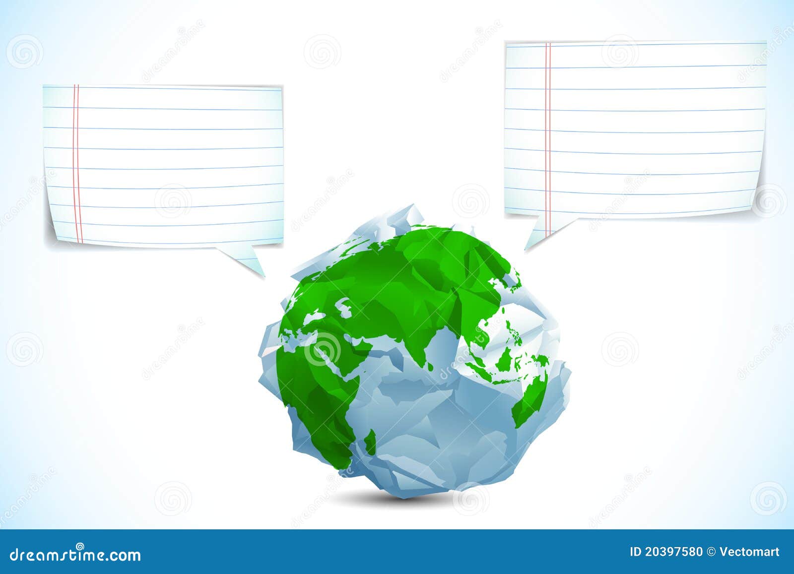 Speaking Earth stock vector. Illustration of paper, bubble - 20397580