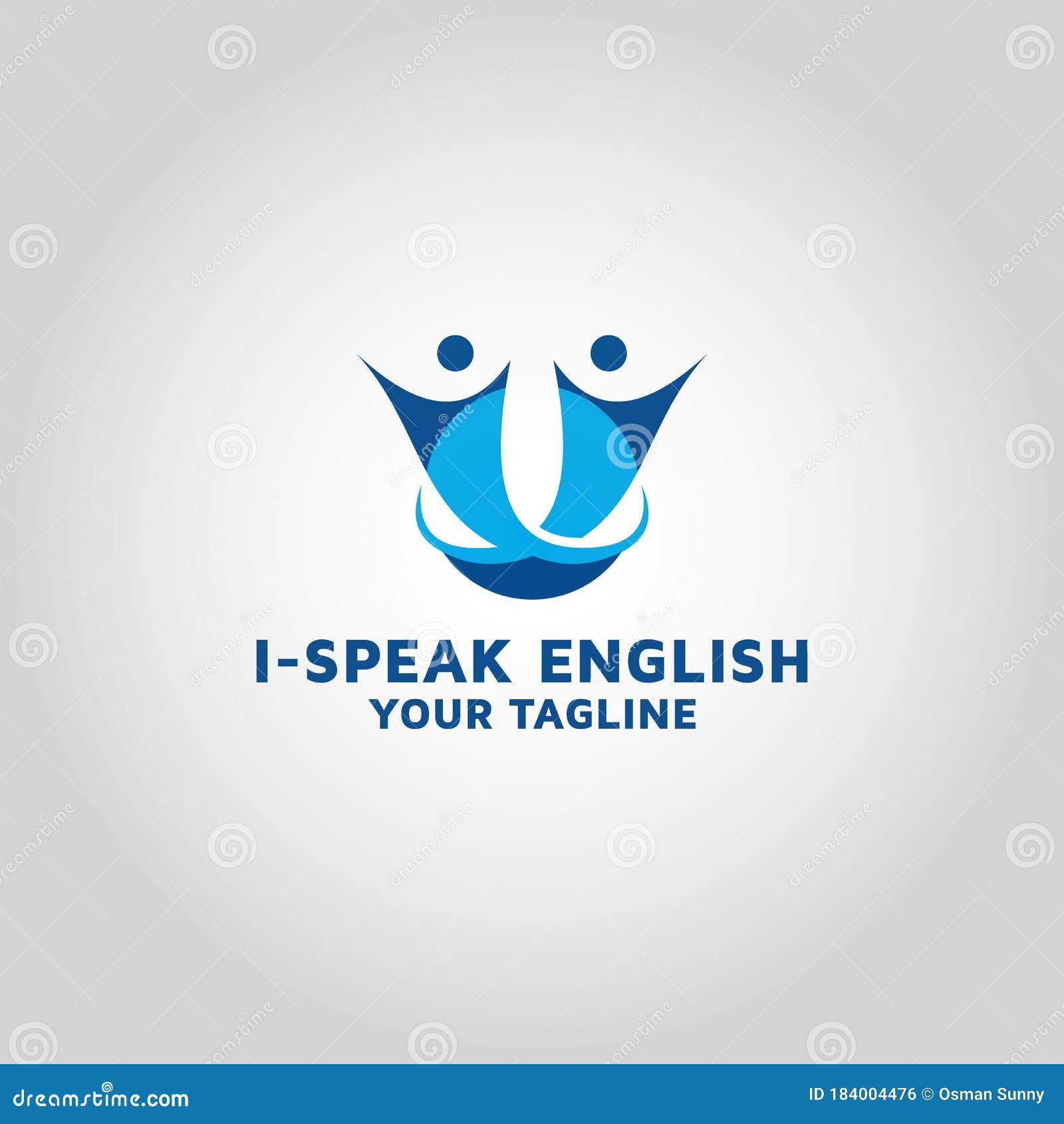 Speaking English Vector Logo Design Stock Vector - Illustration of ...