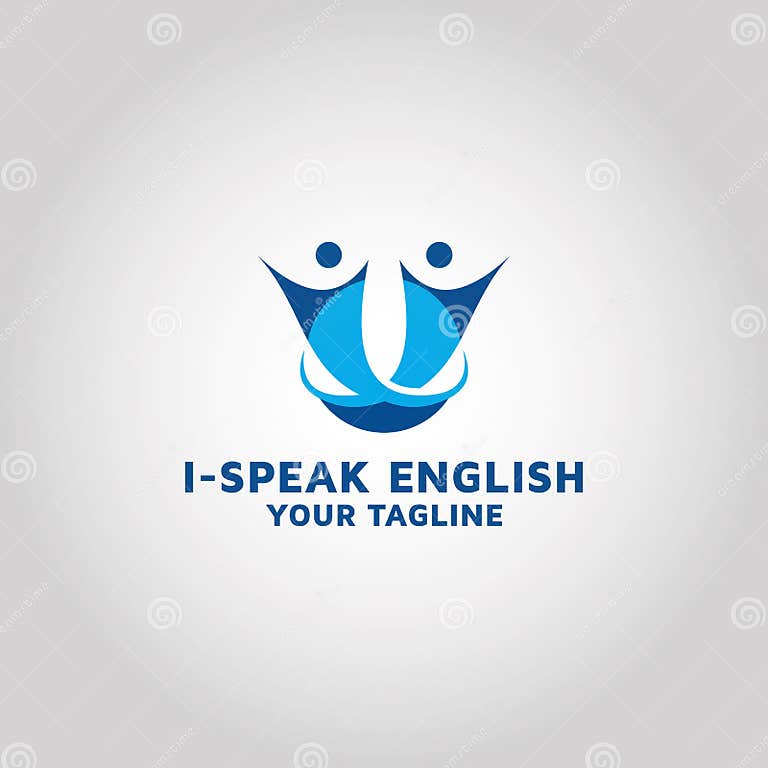 Speaking English Vector Logo Design Stock Vector - Illustration of ...
