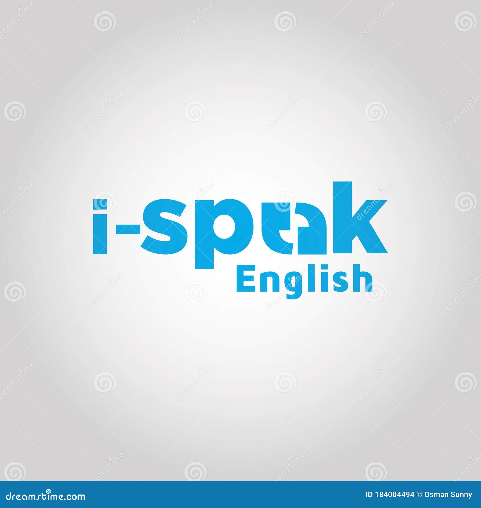 Speaking English Vector Logo Design Inspiration Stock Vector ...