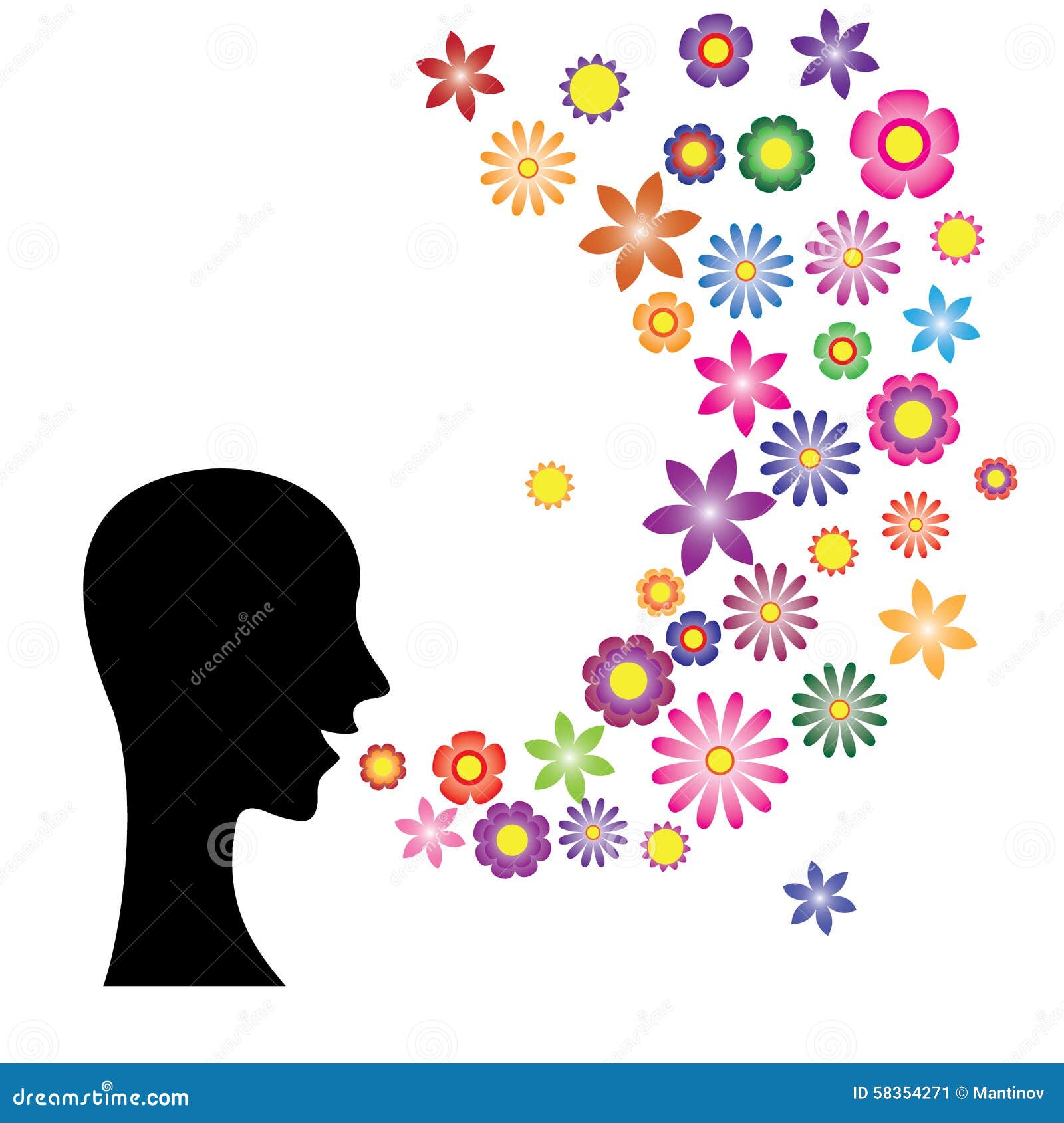 Speaking with Flower Language Stock Vector - Illustration of love ...
