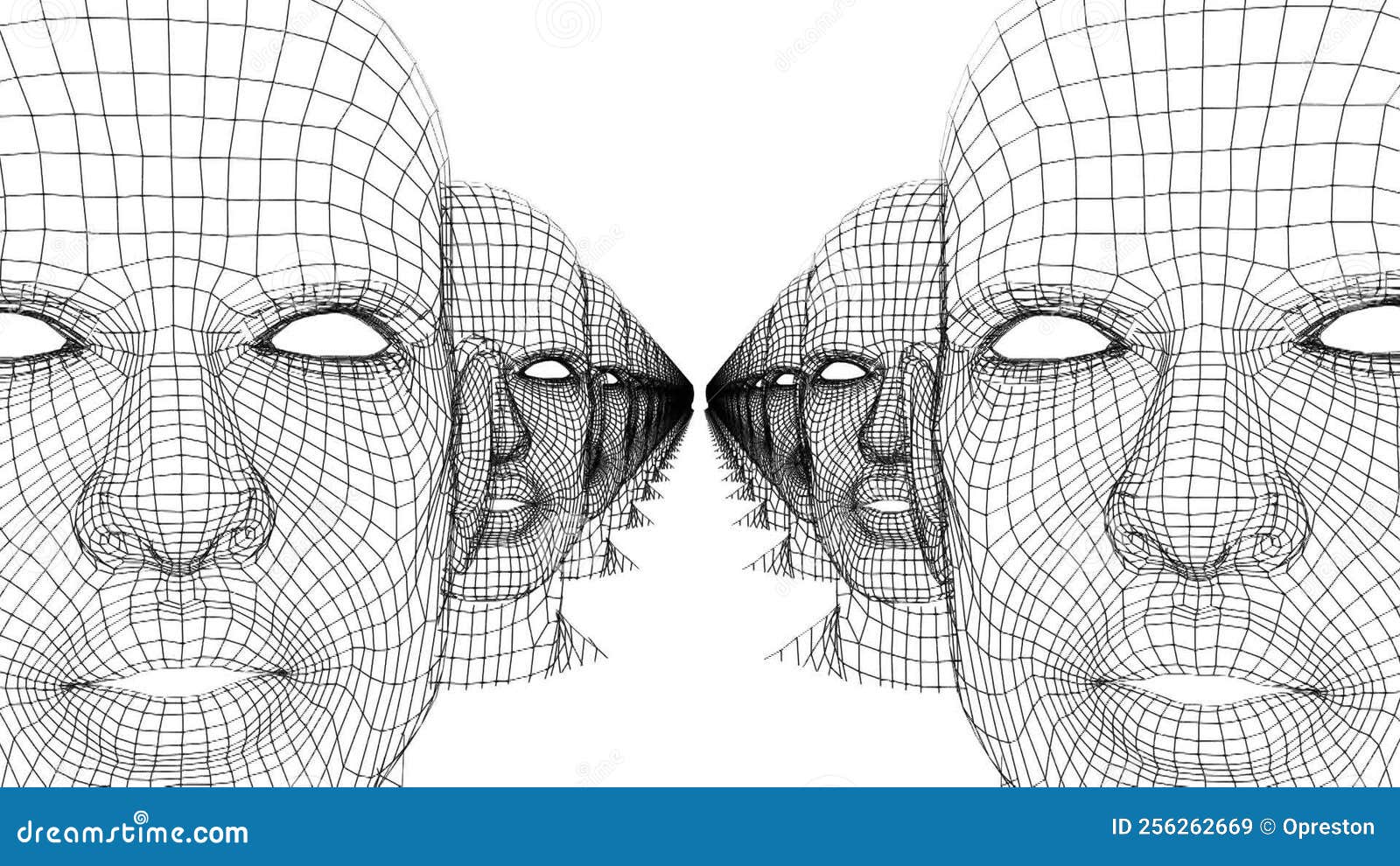 Speaking Human Head. Talking Mesh Head Stock Video - Video of head ...