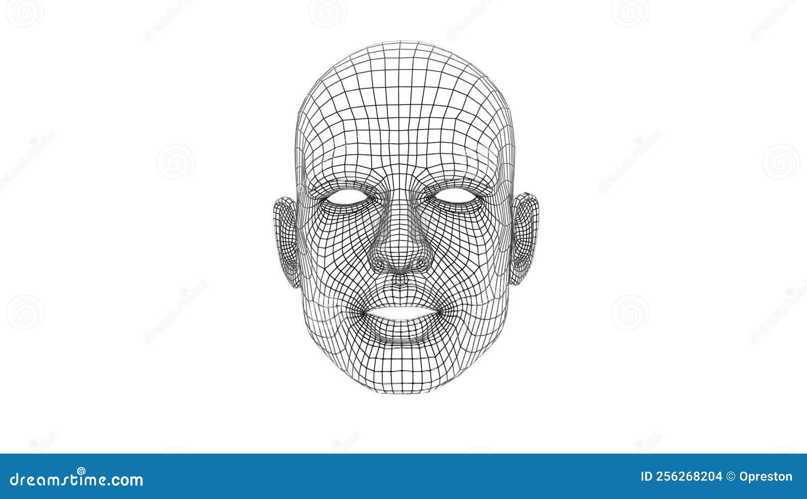 Speaking Human Head. Talking Mesh Head Stock Footage - Video of person ...