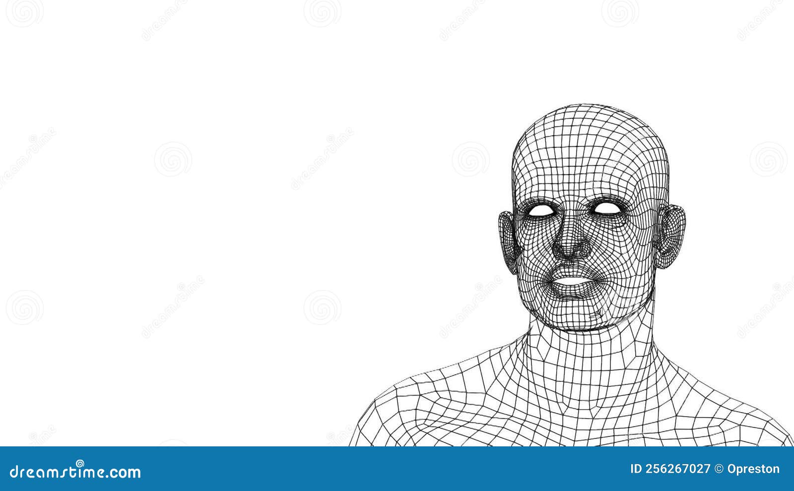 Speaking Human Head. Talking Mesh Head Stock Video - Video of speak ...