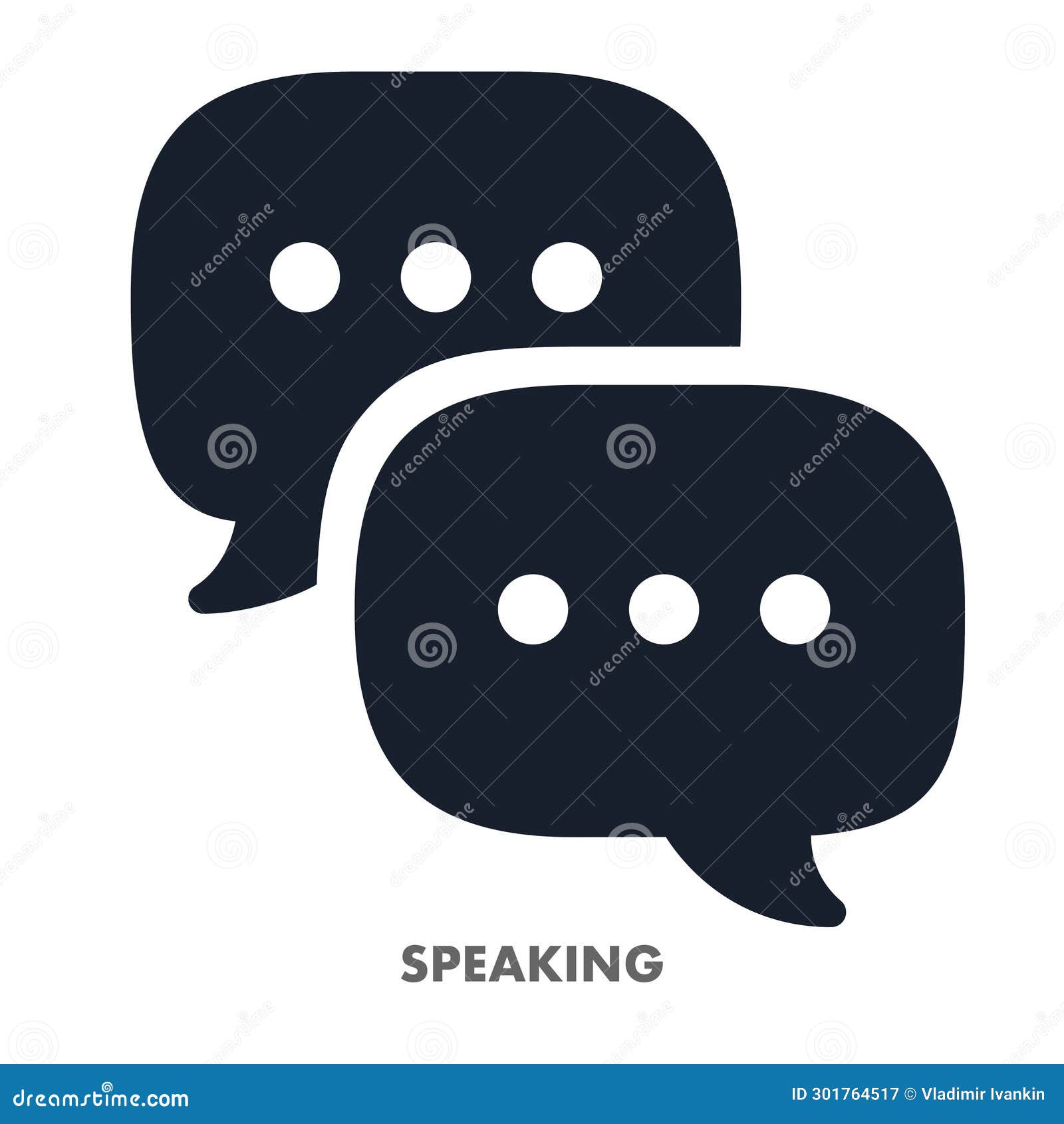 Speaking Icon Black Color Flat Style Isolated Stock Illustration ... Speaking Icon Black Color Flat Style Isolated Stock Illustration ...