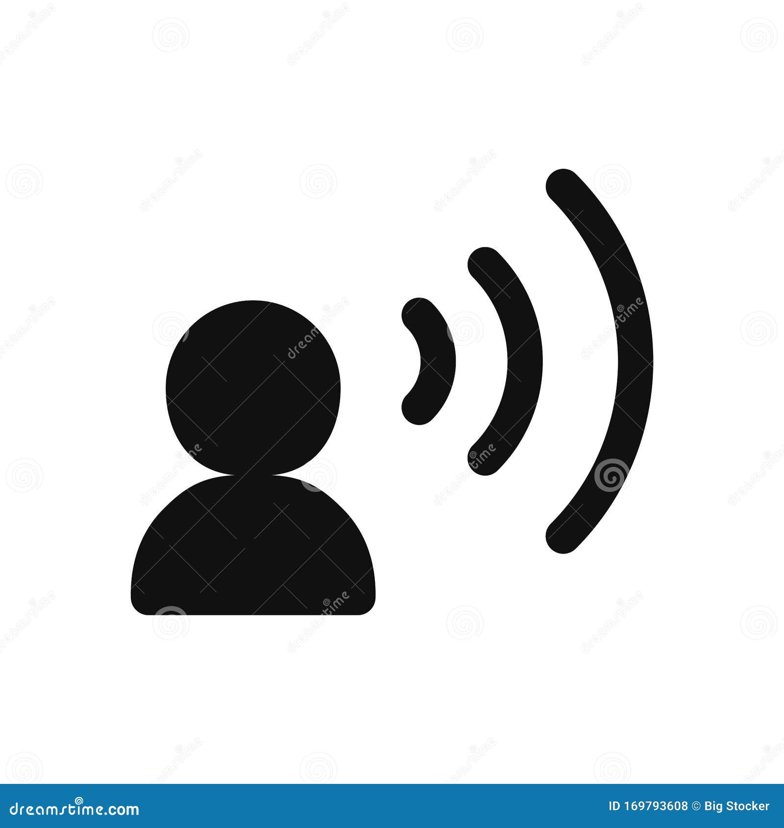 Speaking Icon Vector. Simple Speaking Sign in Modern Design Style for ...