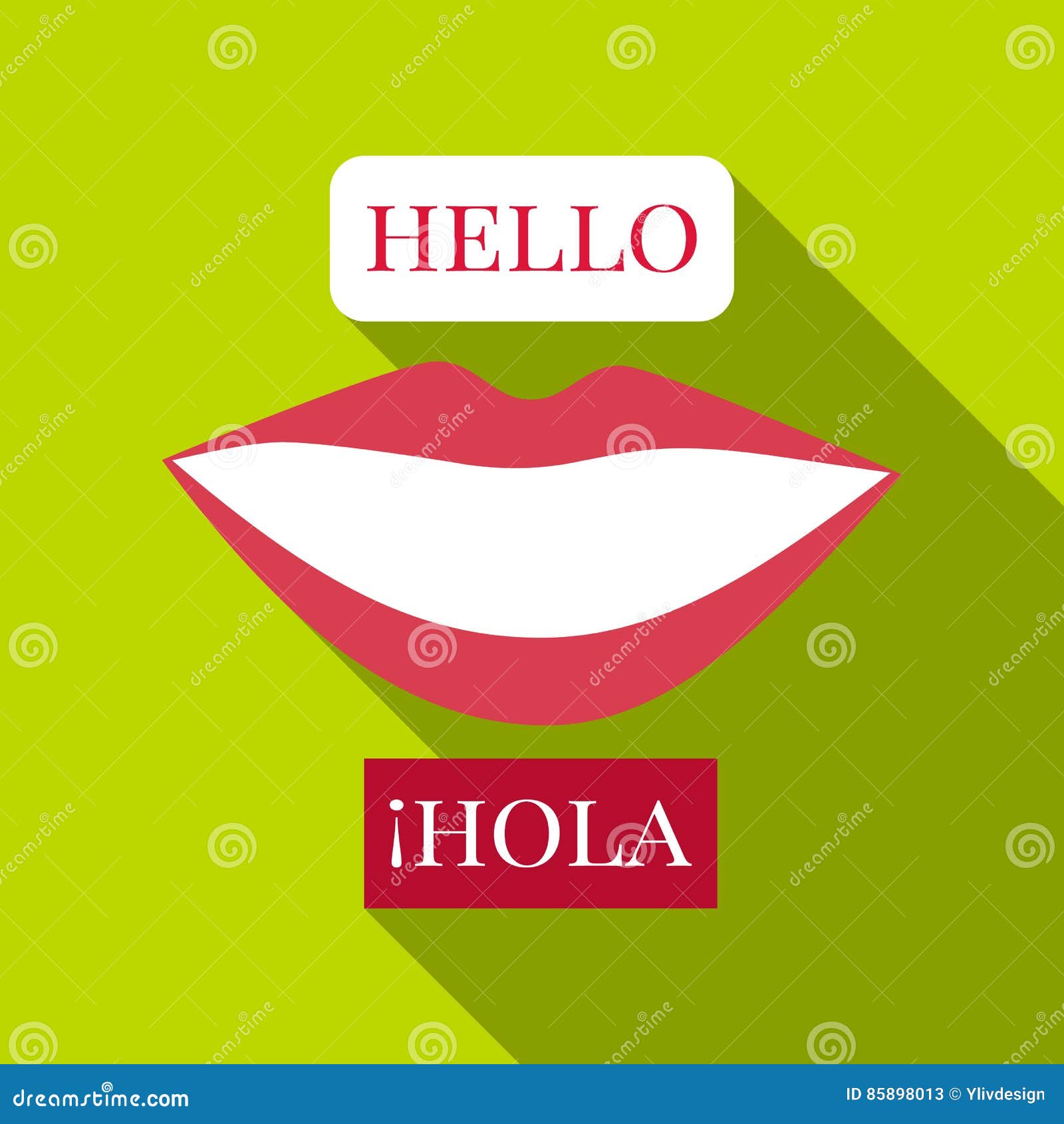 Speaking Launguage Icon, Flat Style Stock Vector - Illustration of icon ...