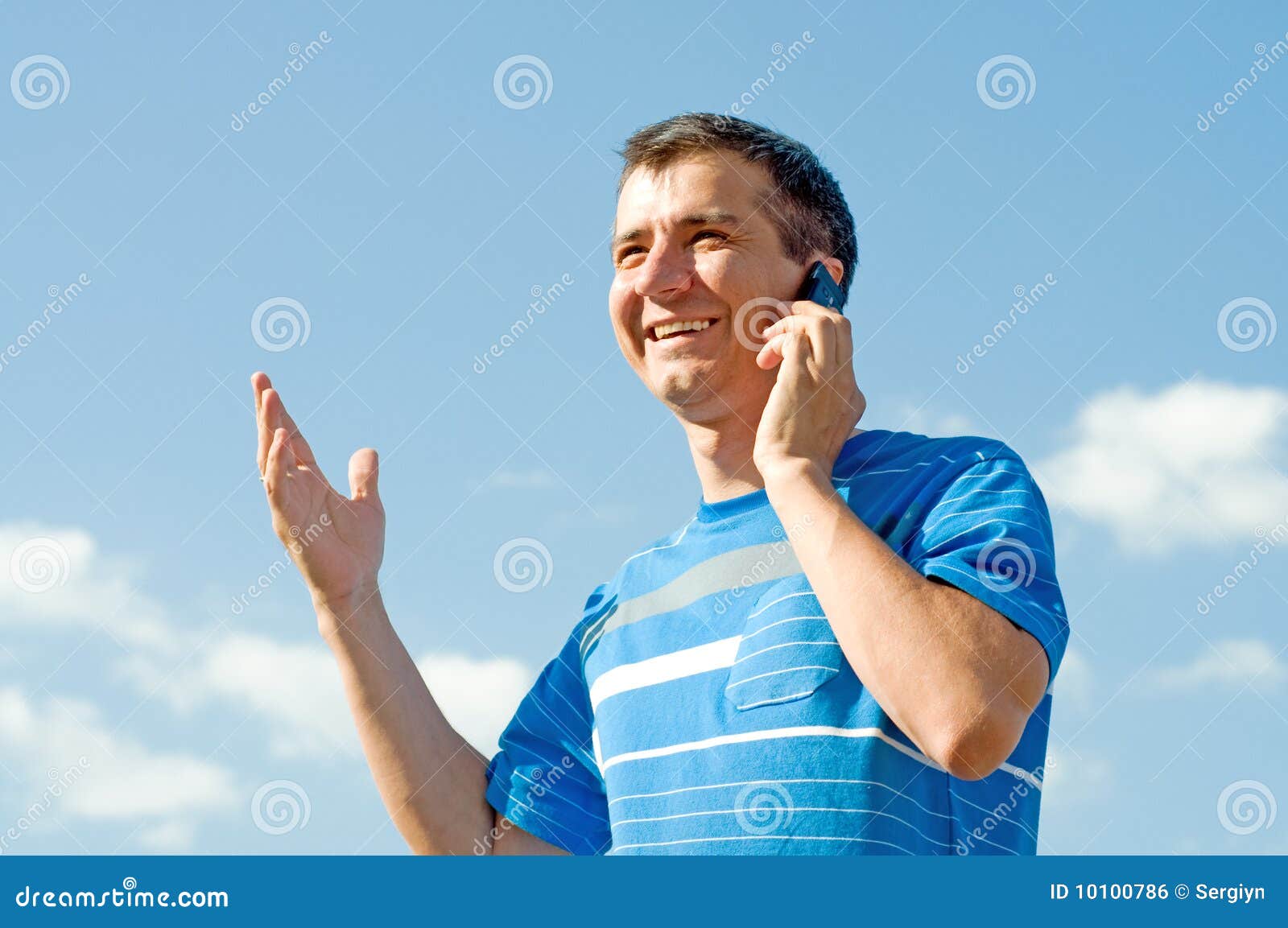 A speaking man stock photo. Image of enjoy, lucky, eyes - 10100786