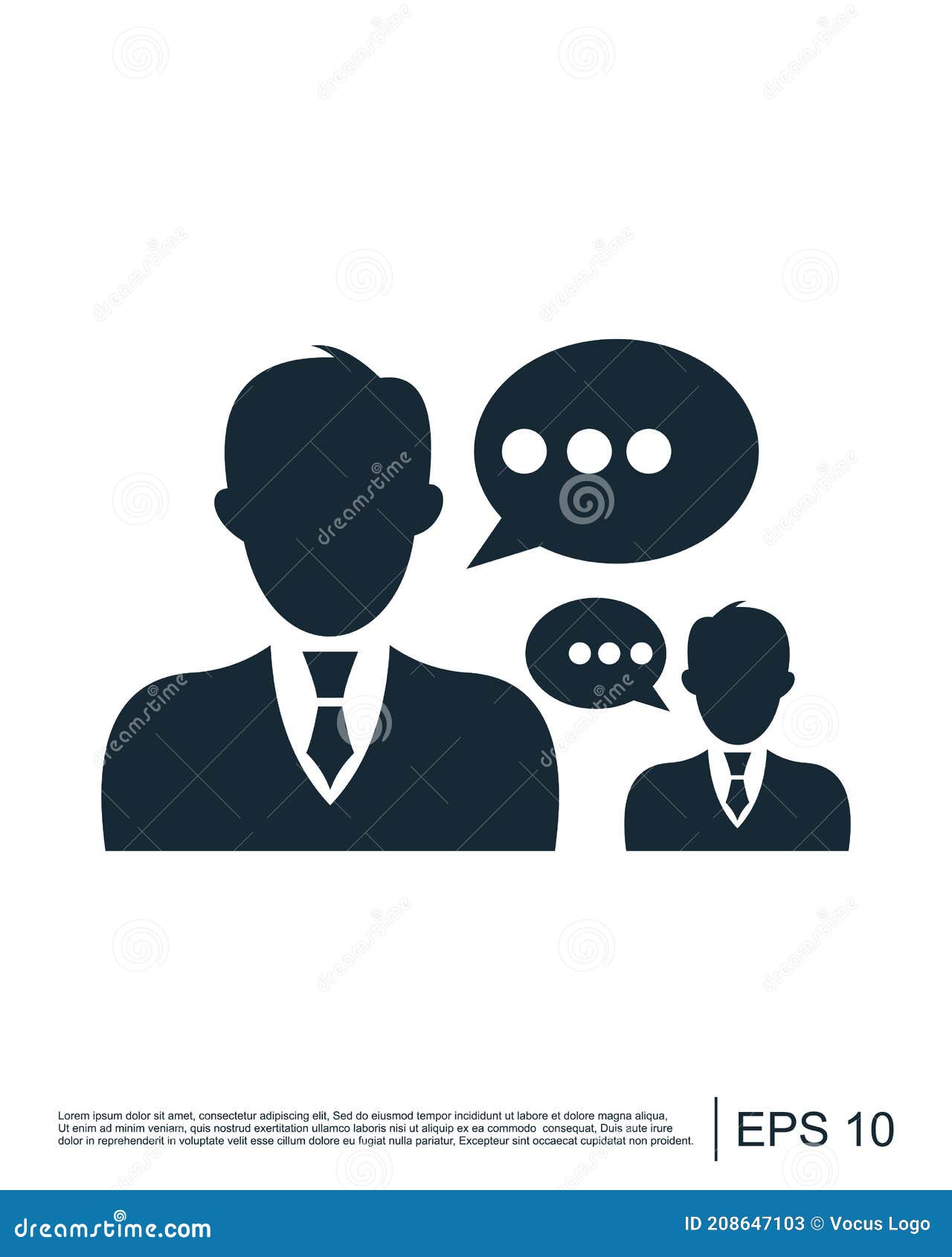 Speaking Man Icon Vector Logo Template Stock Vector - Illustration of ...
