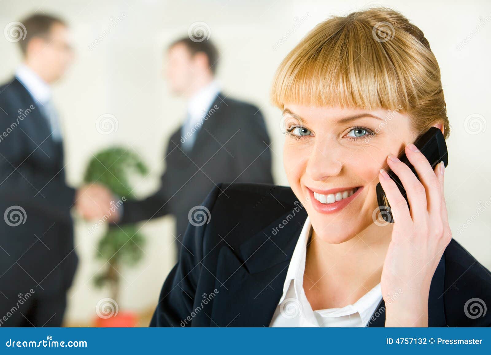 Speaking on the mobile stock photo. Image of helpful, calling - 4757132