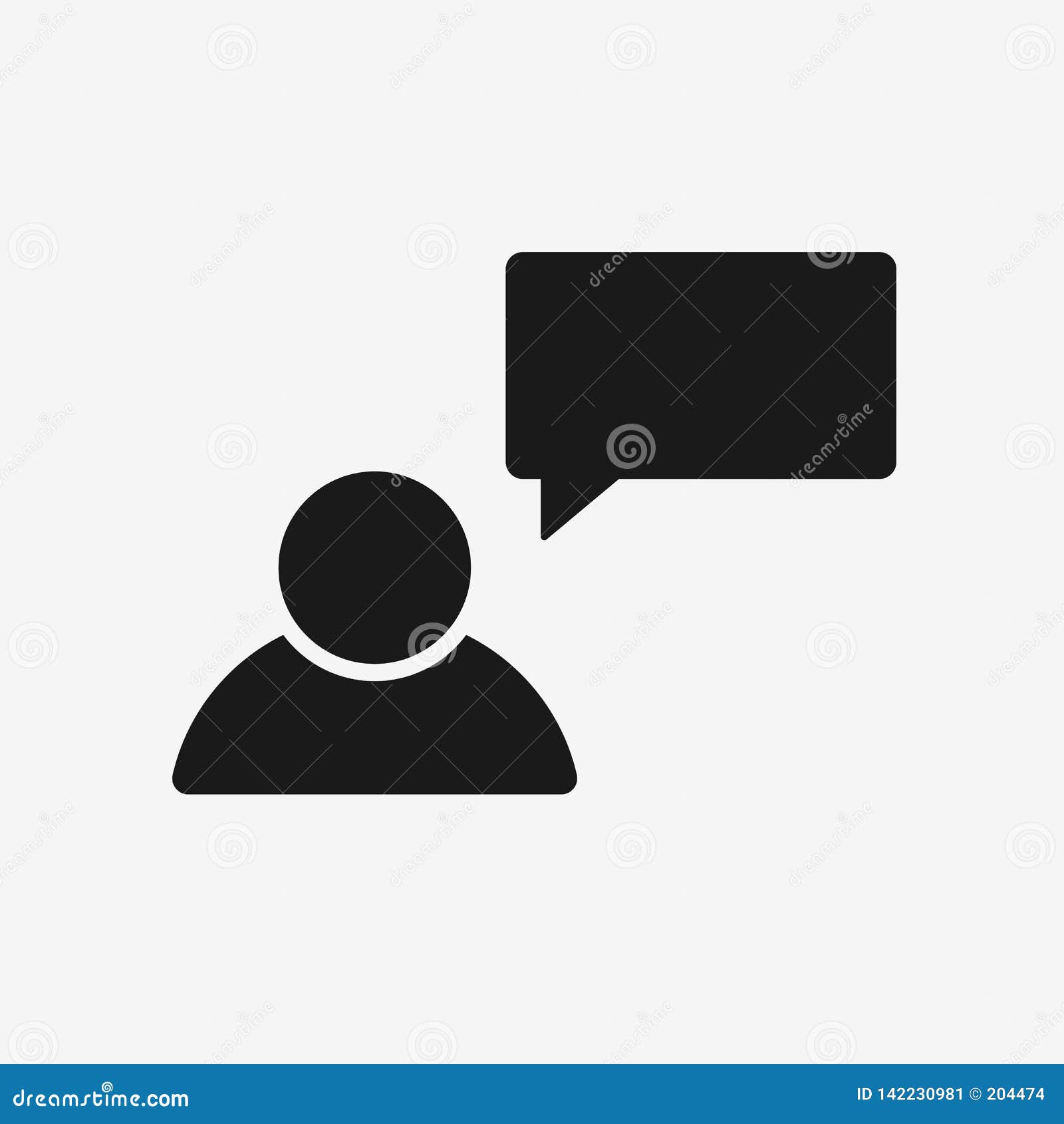 Speaking People Flat Vector Icon Stock Vector - Illustration of chat ...