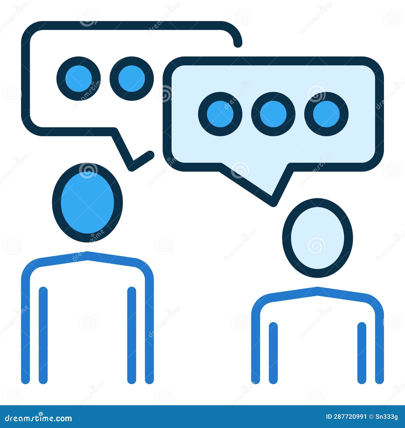 Speaking People Vector Talk Concept Blue Modern Icon or Symbol Stock ...