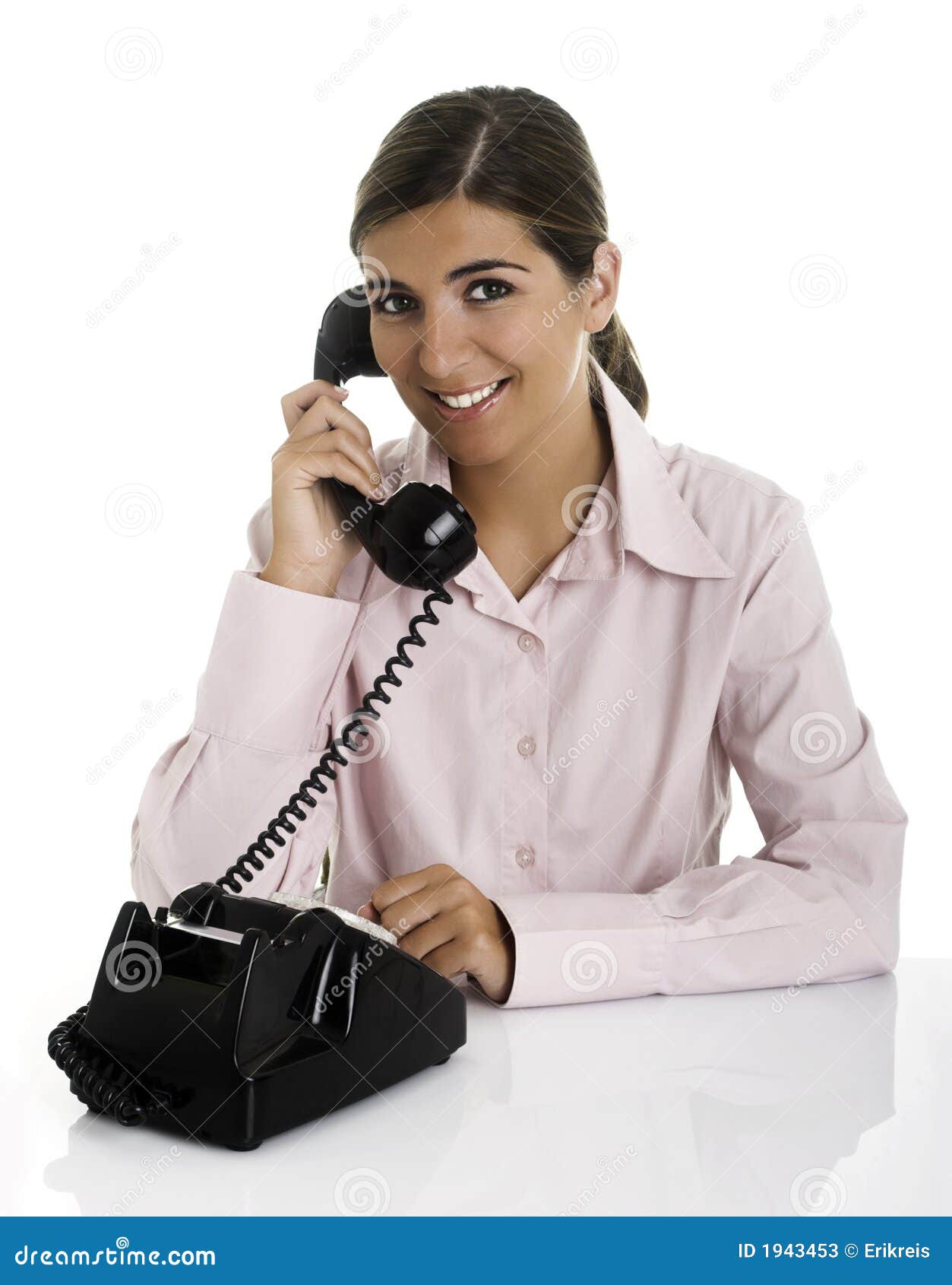 Speaking at the phone stock image. Image of dialing, personal - 1943453
