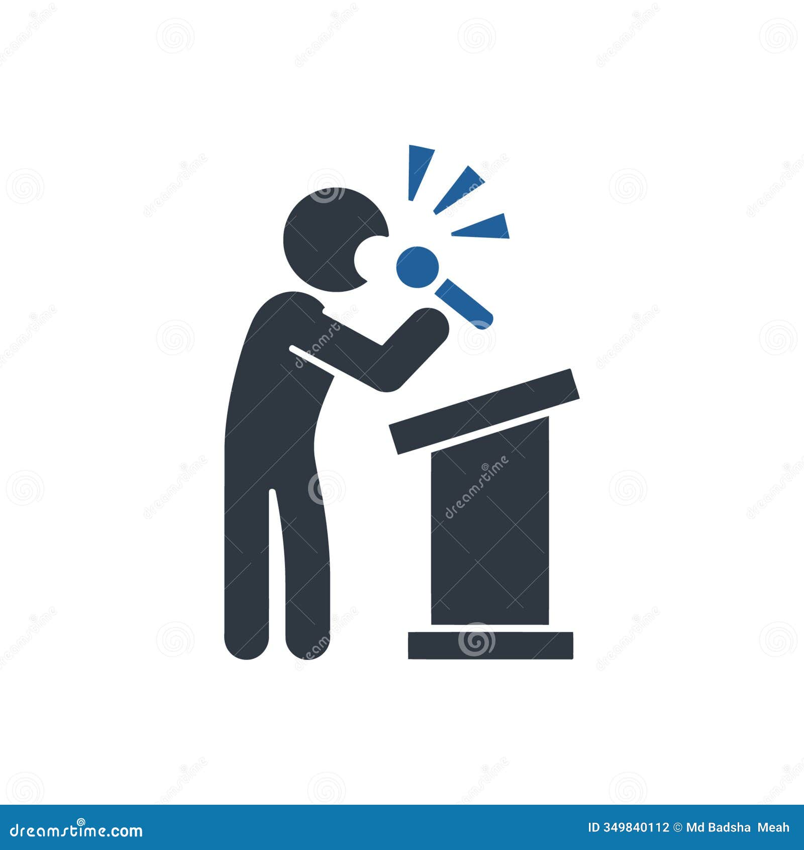 Podium Icon On White Background. Podium Sign. Vector Illustration ...