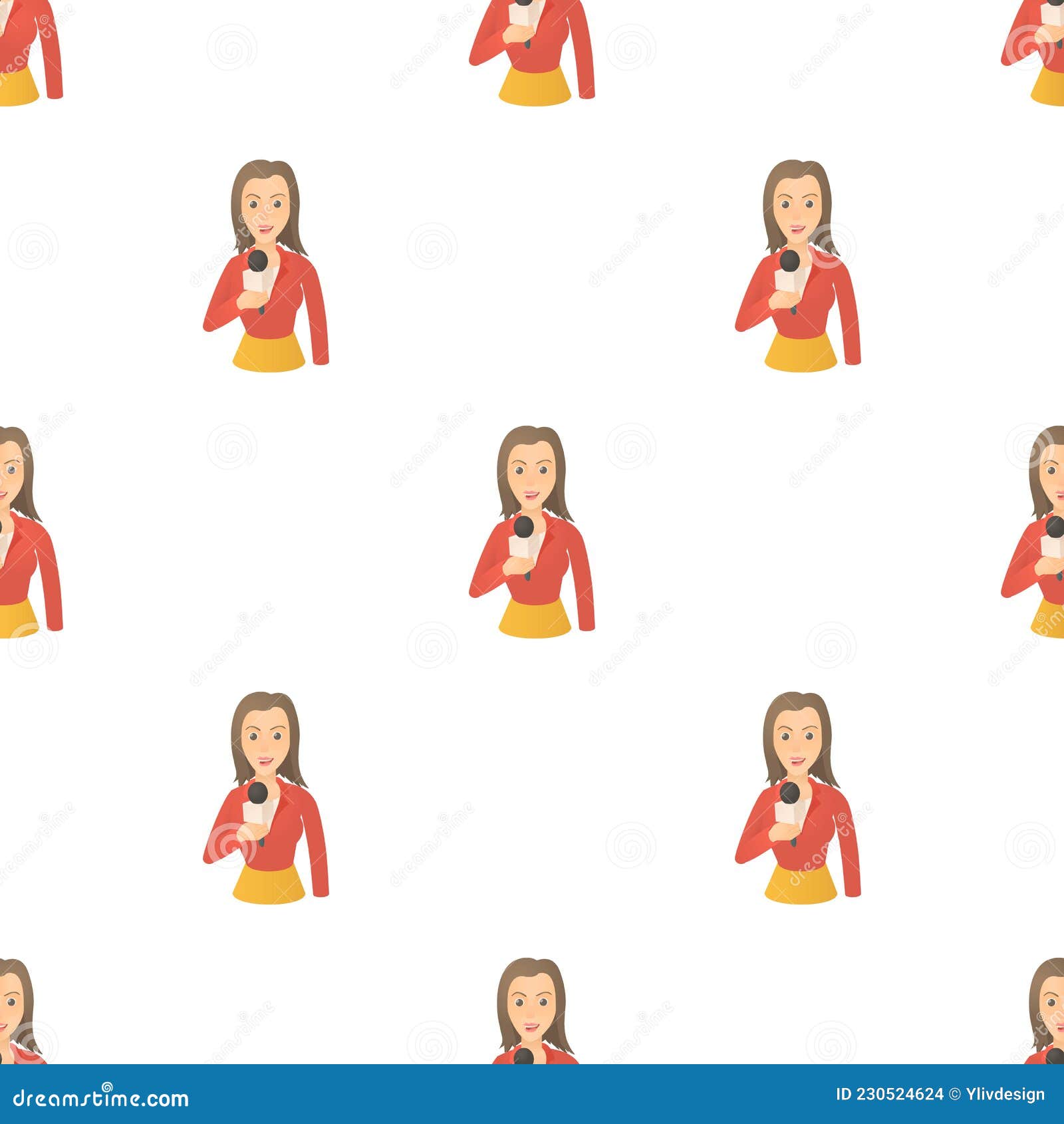 Speaking Presenter Pattern Seamless Vector Stock Vector - Illustration ...