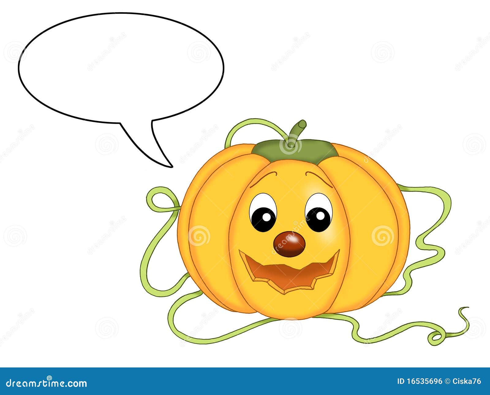 Speaking pumpkin stock illustration. Illustration of white - 16535696