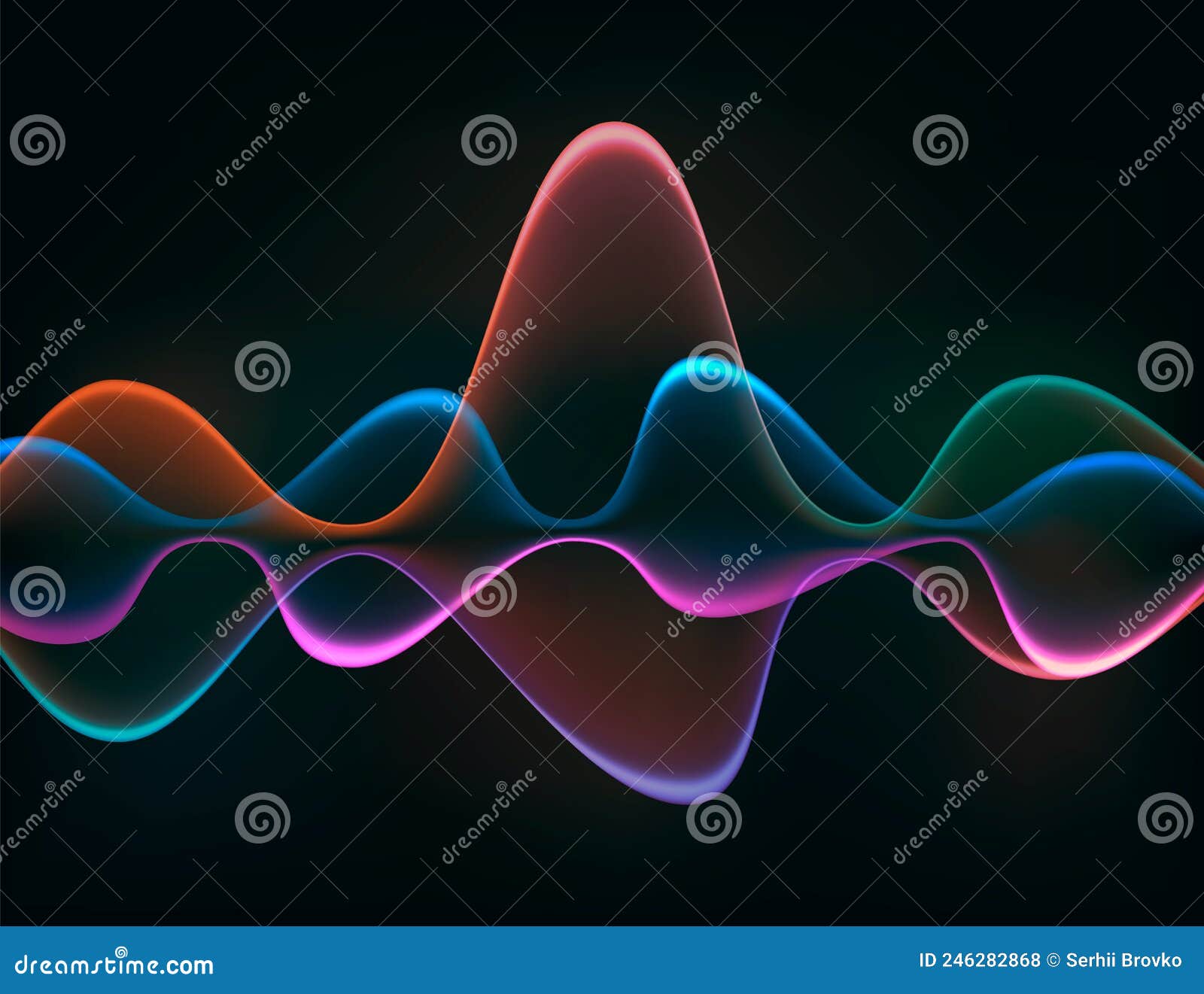 Speaking Sound Wave. Abstract Motion Sound Waves Stock Vector ...