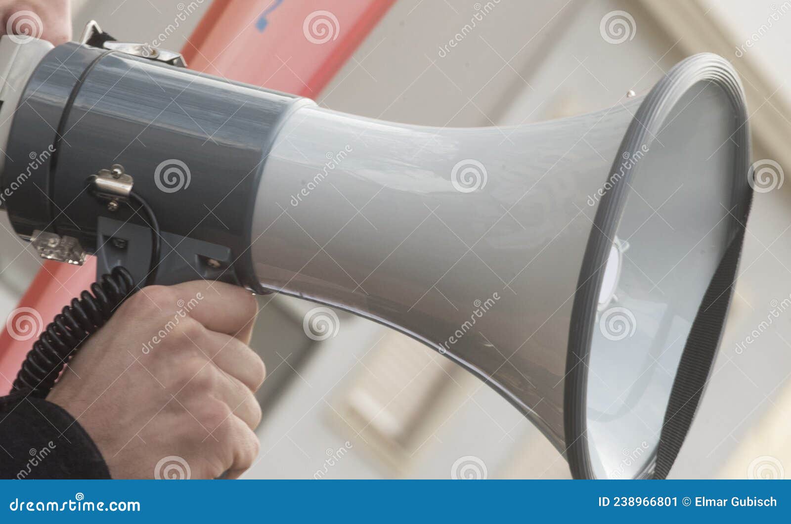 Speaking or Talking into a Megaphone Stock Image - Image of leadership ...