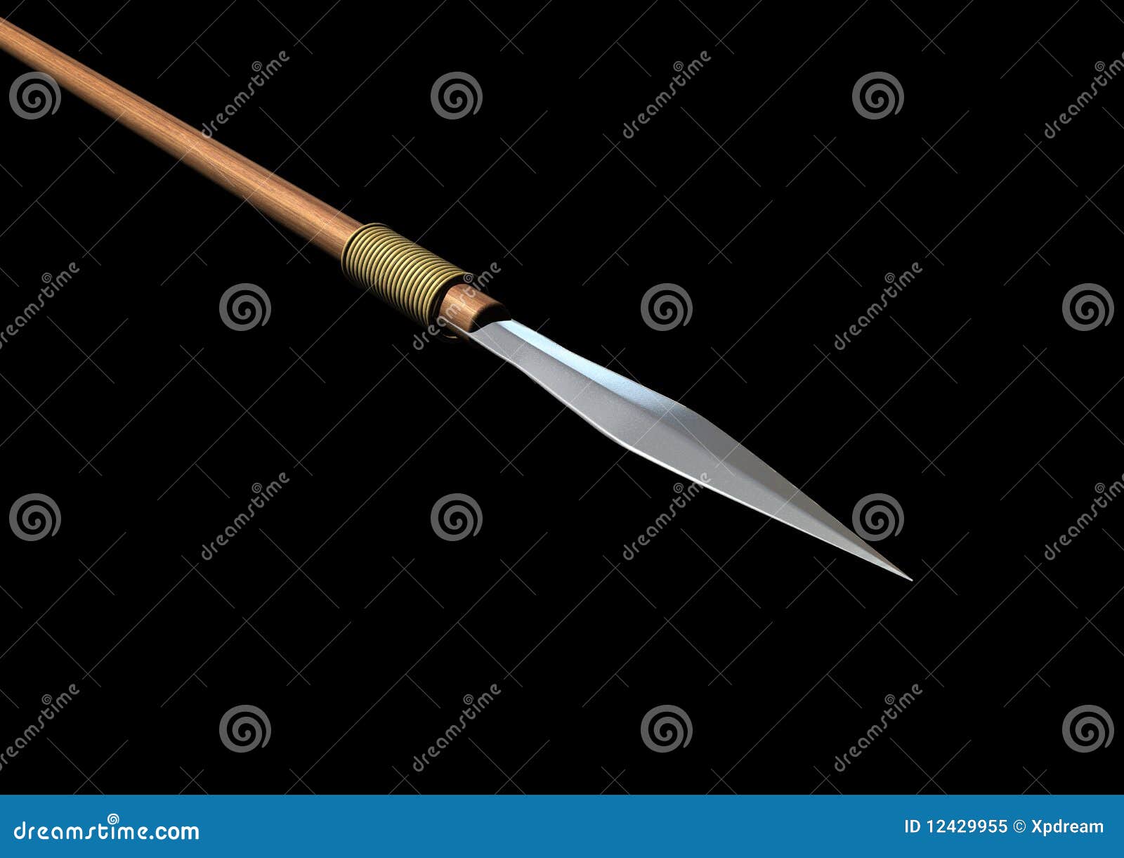 Spear stock illustration. Illustration of spear, wood - 12429955