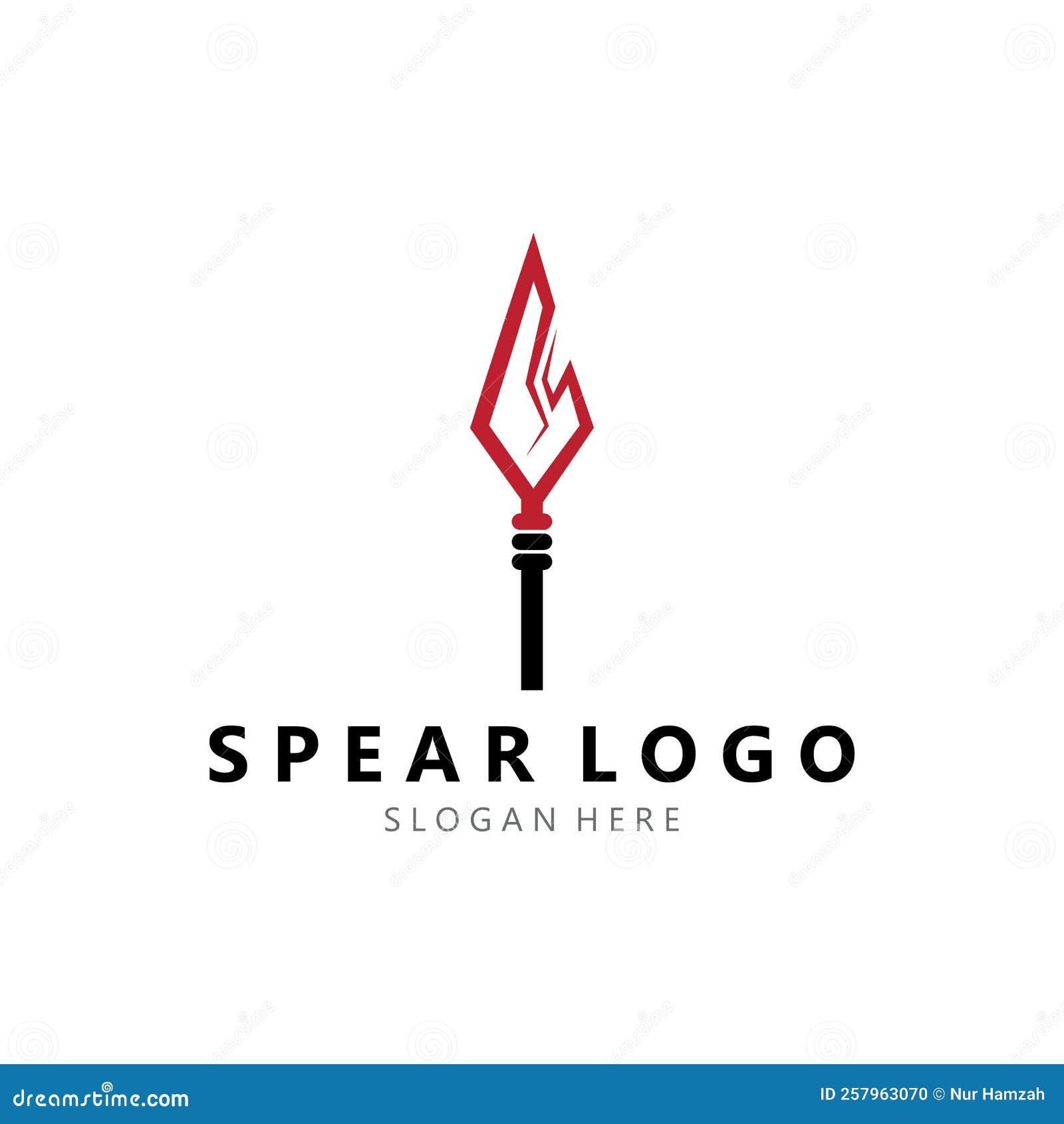 Spear Logo Design with Template Vector Illustration Stock Vector ...