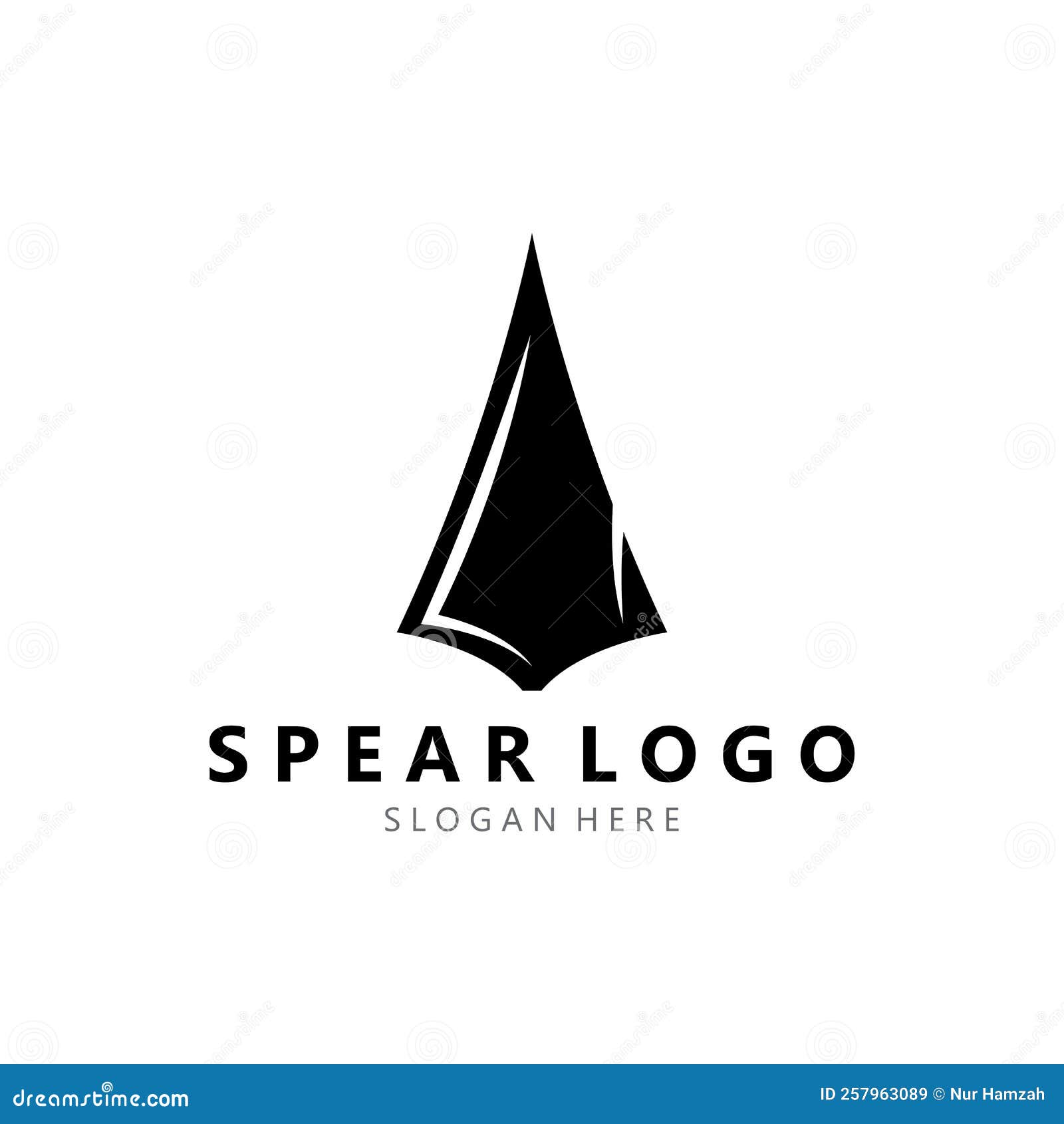Spear Logo Design with Template Vector Illustration Stock Vector ...