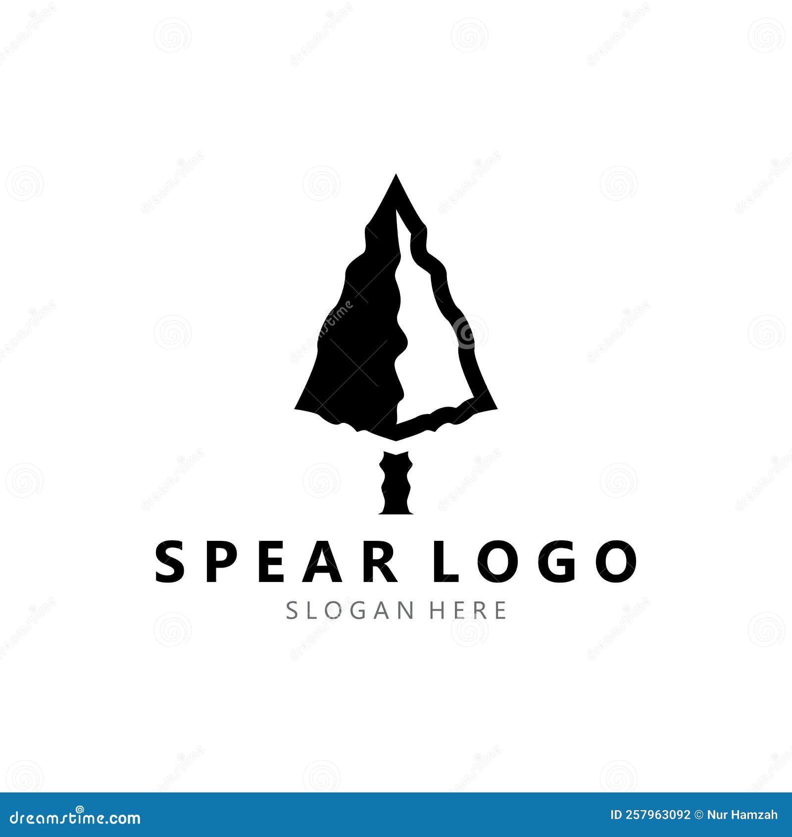 Spear Logo Design with Template Vector Illustration Stock Vector ...