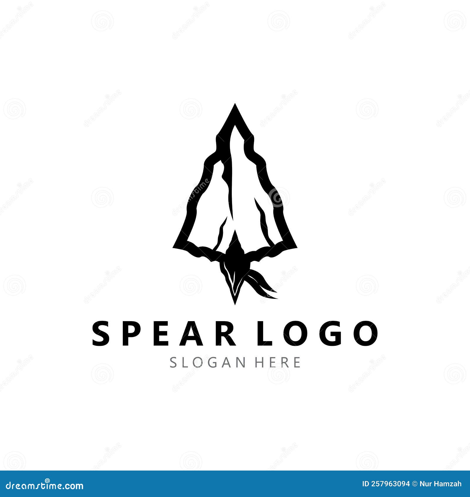 Spear Logo Design with Template Vector Illustration Stock Vector ...