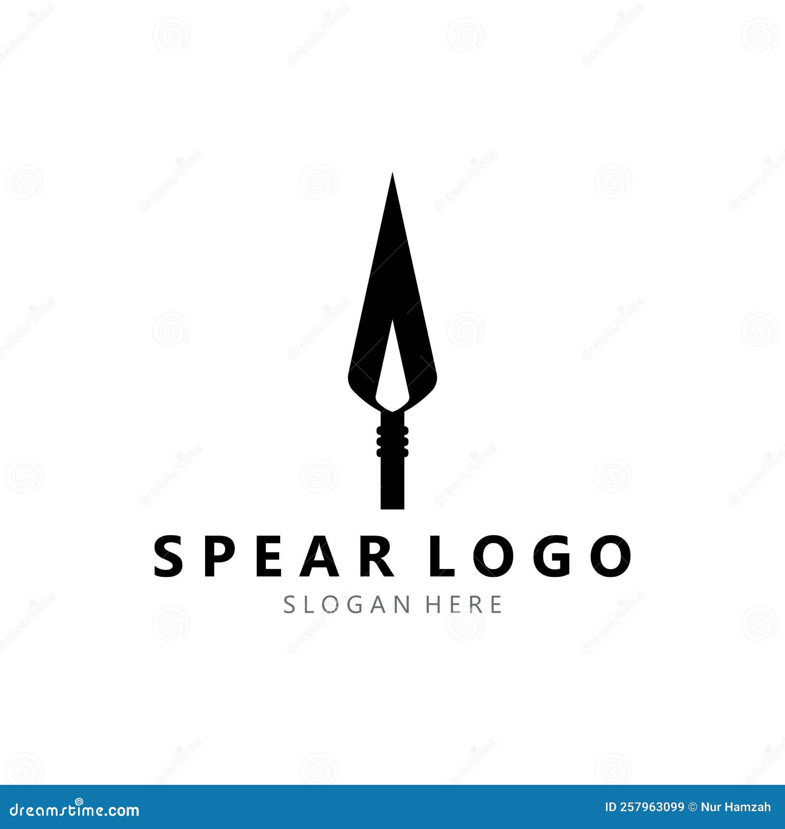 Spear Logo Design with Template Vector Illustration Stock Vector ...