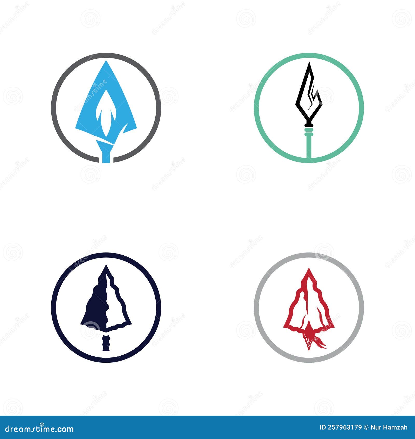 Spear Logo Design with Template Vector Illustration Stock Vector ...