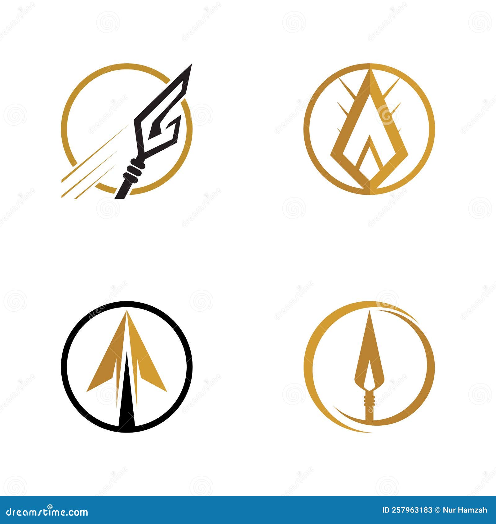 Spear Logo Design with Template Vector Illustration Stock Vector ...