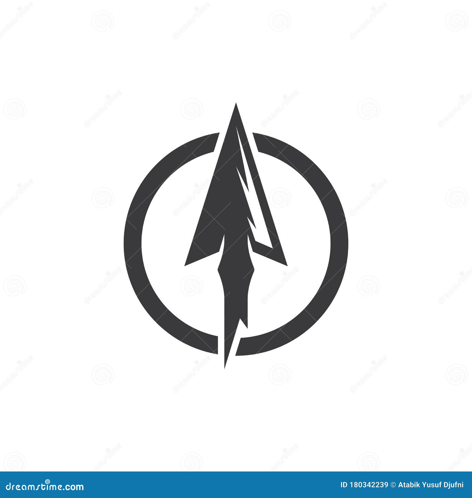 Spear logo icon stock vector. Illustration of design - 180342239