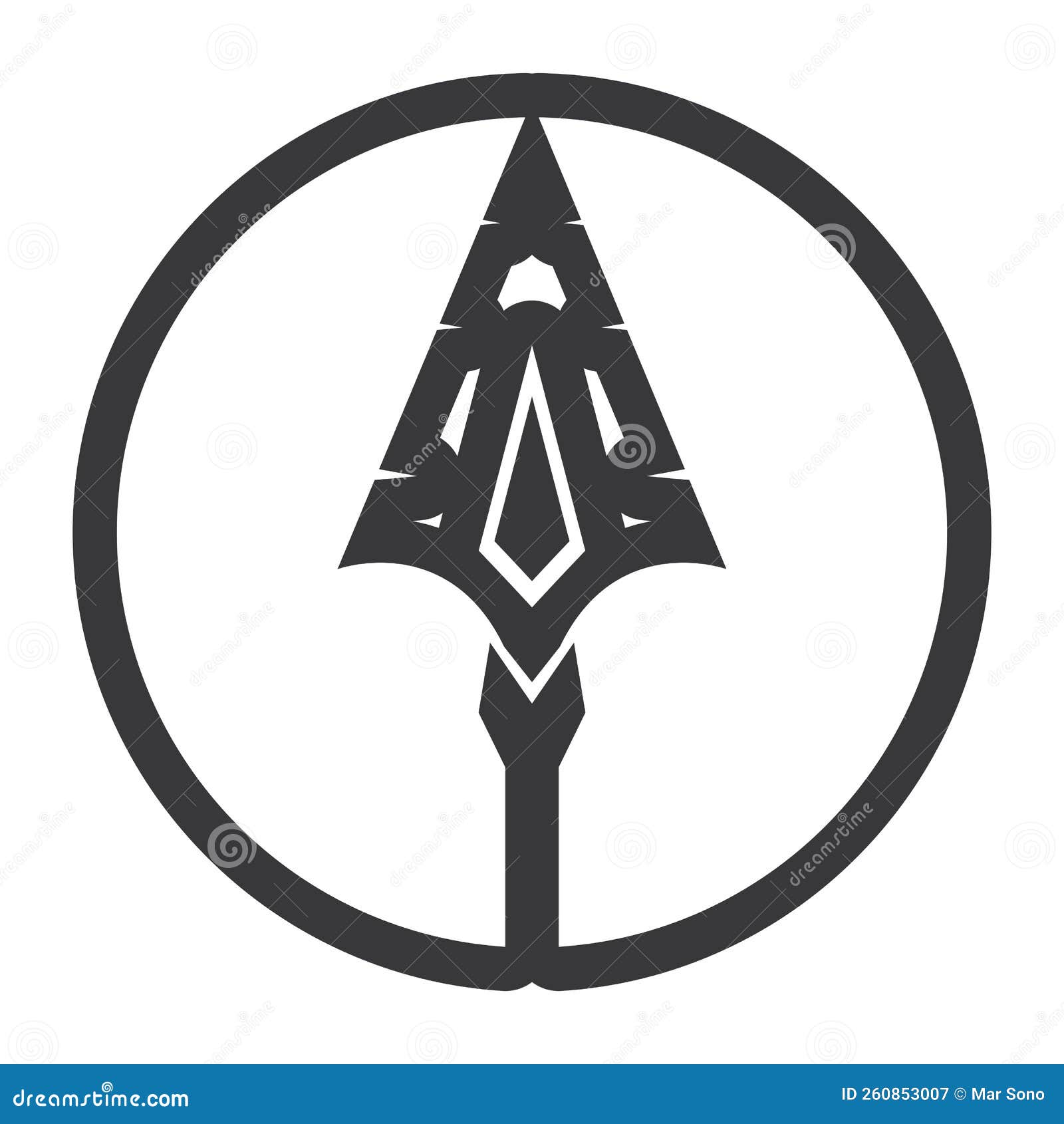 Spear Logo Icon Vector Image Stock Vector - Illustration of symbol ...