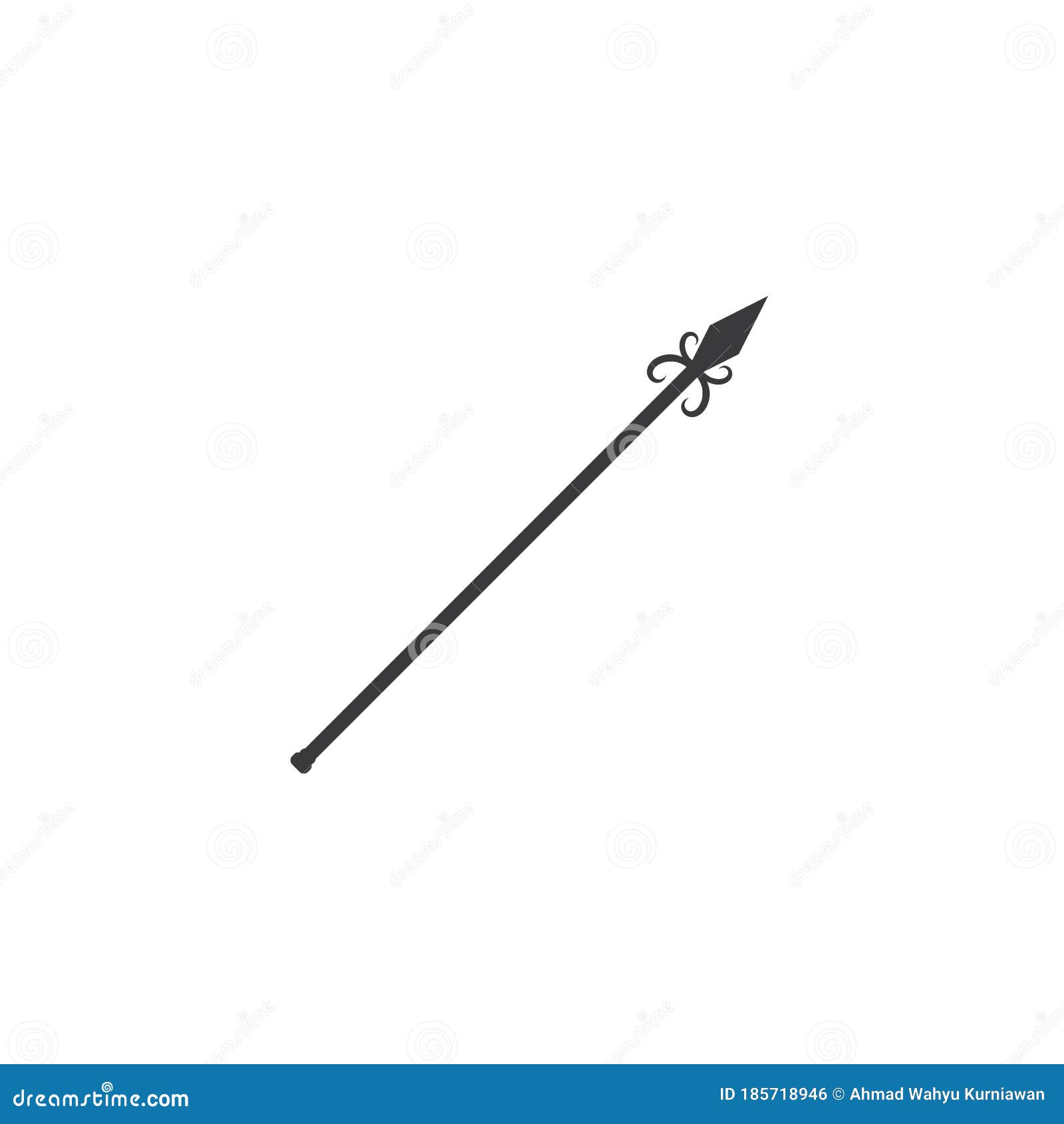 Spear logo and symbol stock vector. Illustration of fight - 185718946