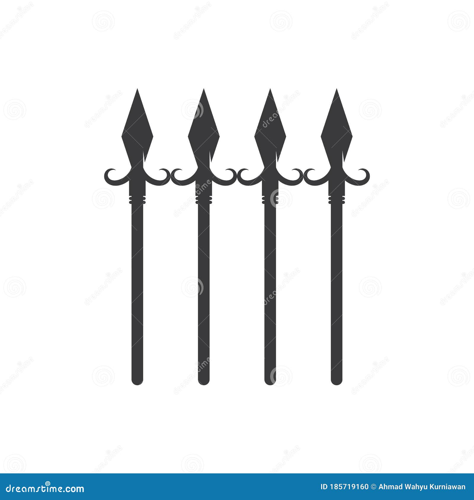 Spear logo and symbol stock vector. Illustration of sign - 185719160