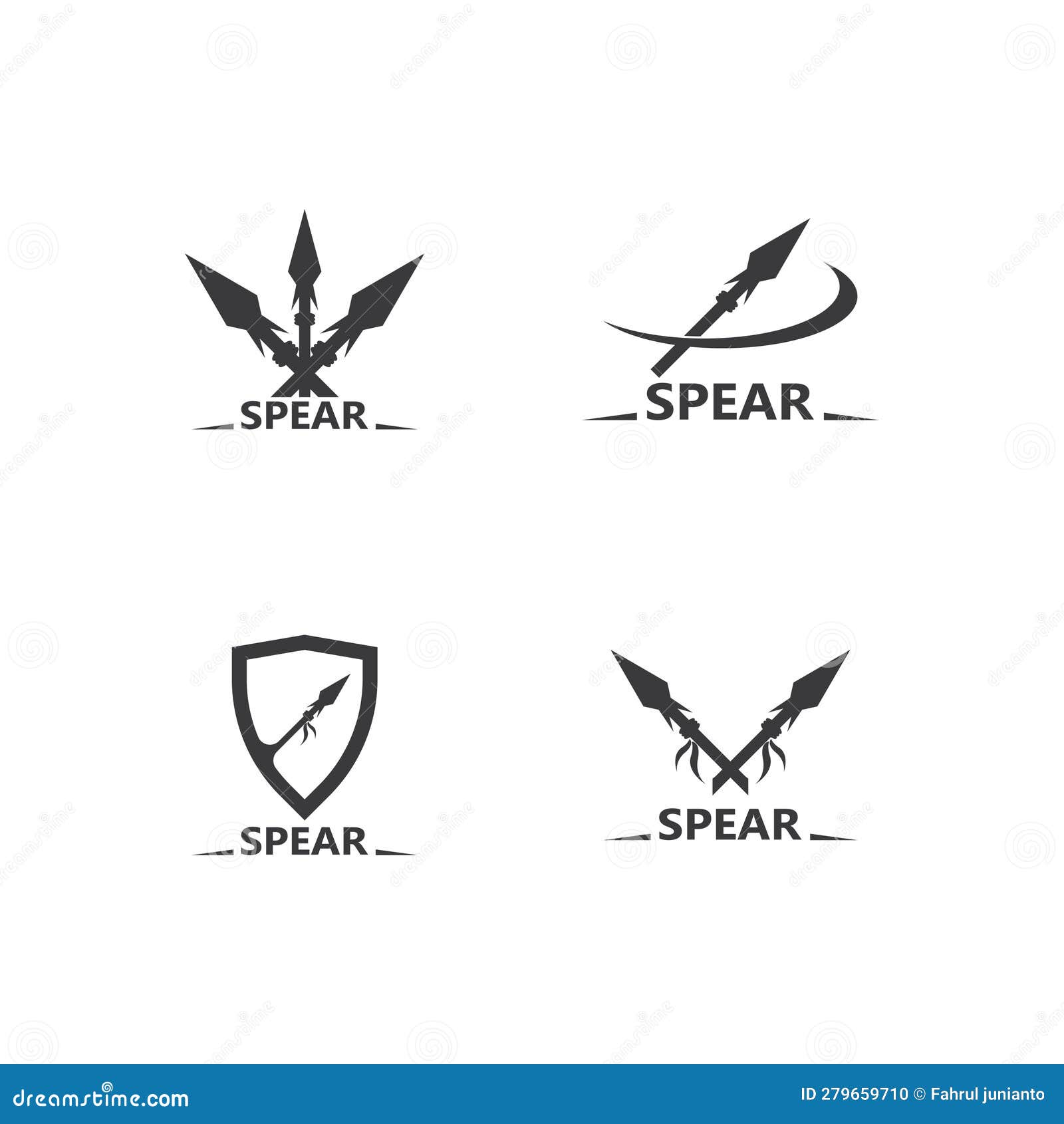 Spear Logo and Symbol Vector Design Illustration Stock Illustration ...