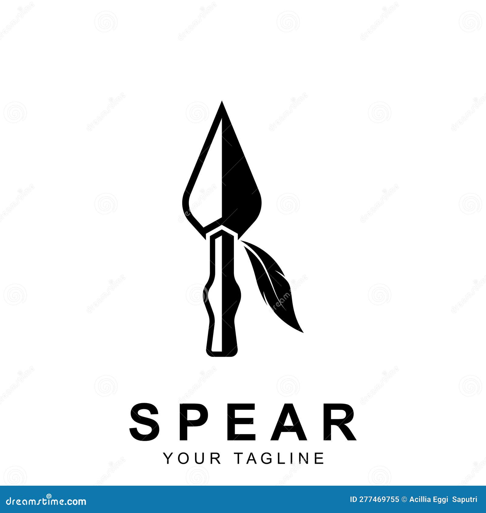 Spear logo vector stock vector. Illustration of mythology - 277469755