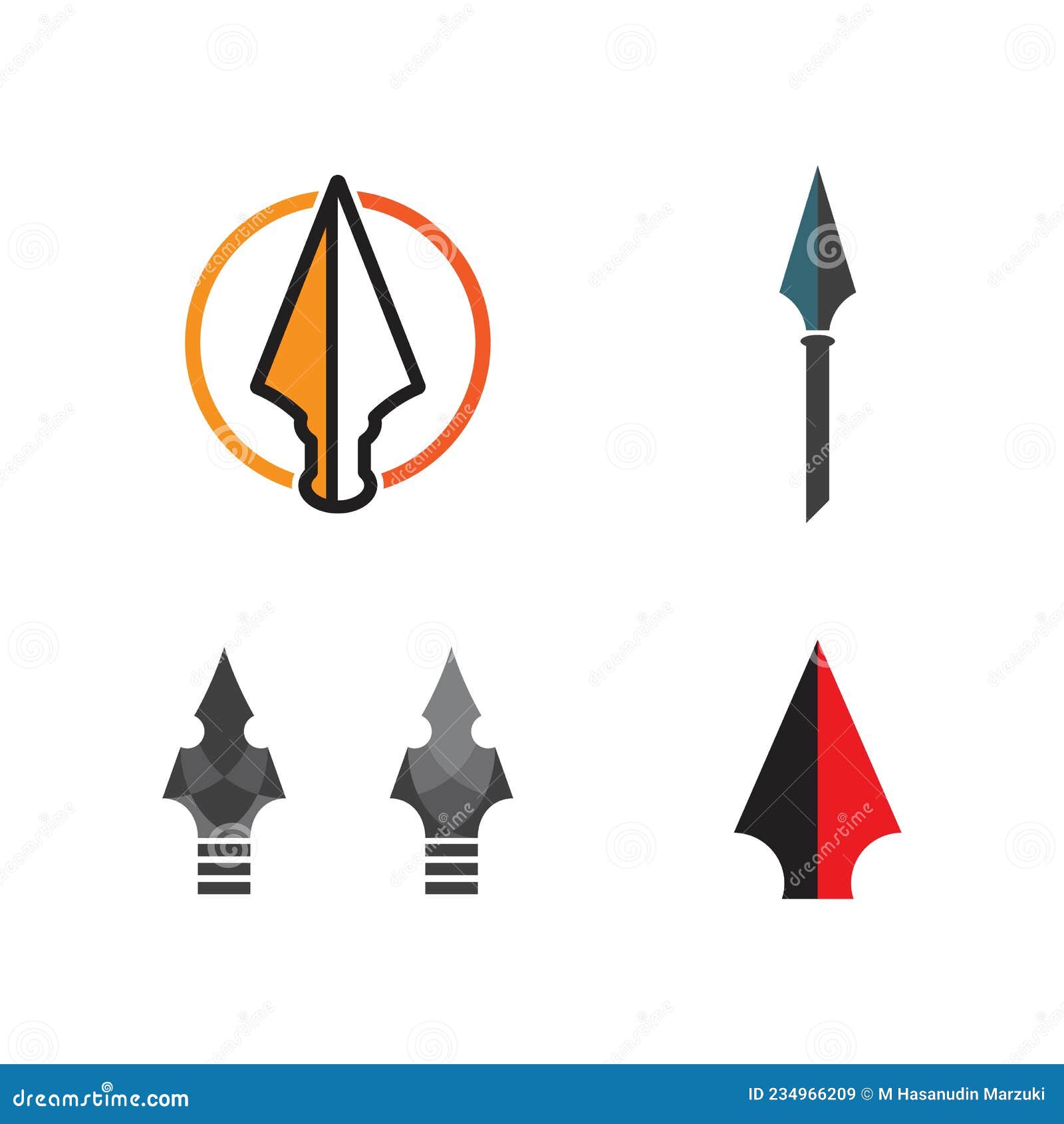 Spear logo vector stock vector. Illustration of business - 234966209