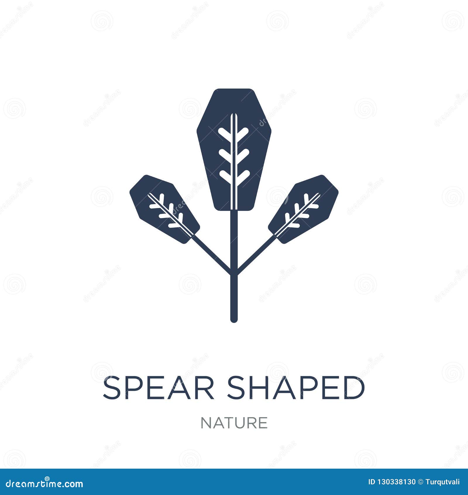 Spear Shaped Icon. Trendy Flat Vector Spear Shaped Icon on White Stock ...