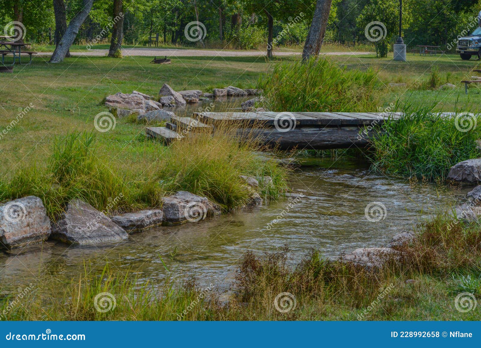 The Spearfish Creek Flowing through the Spearfish City Campground in ... The Spearfish Creek Flowing through the Spearfish City Campground in ...