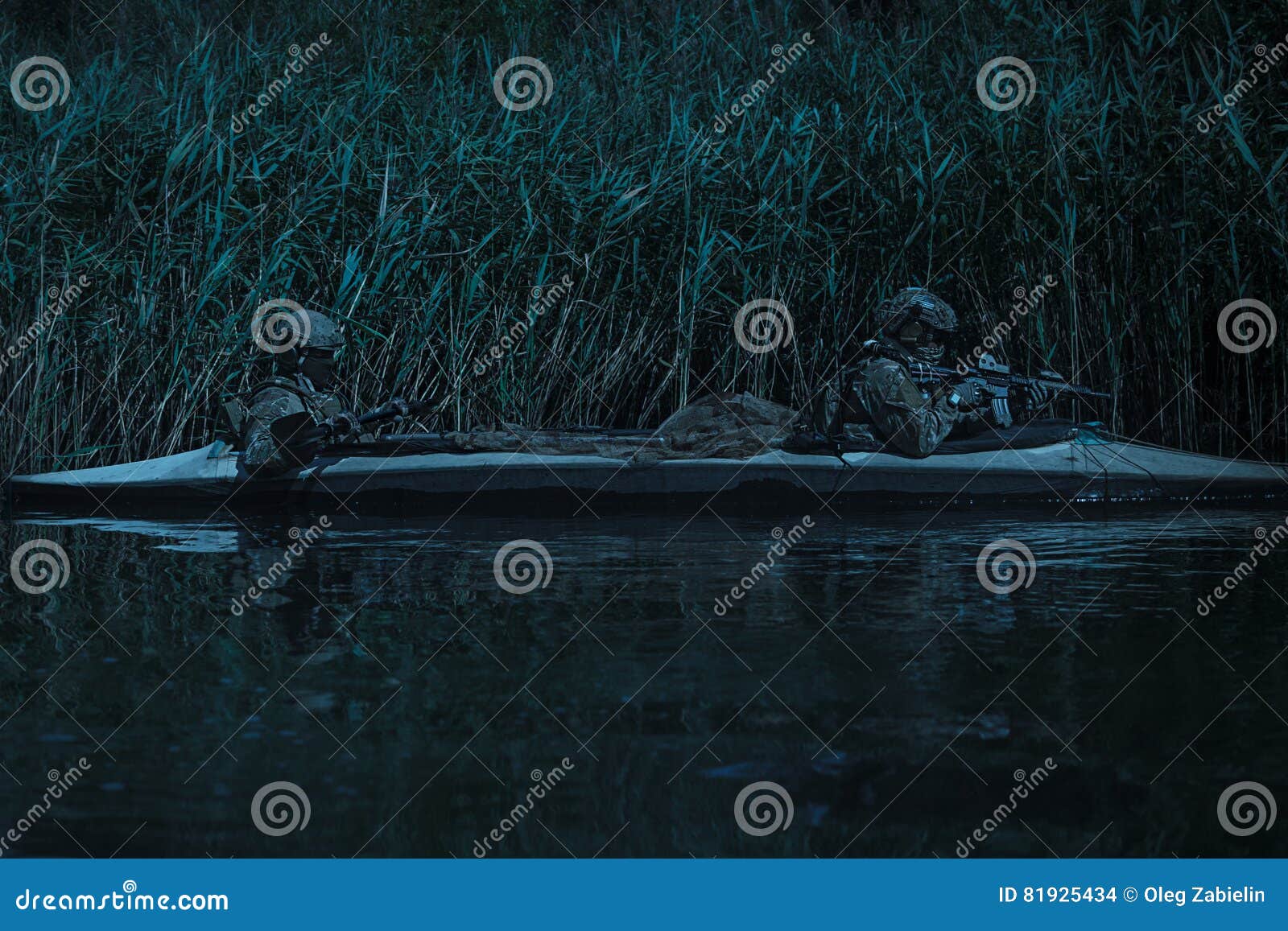 Spec Ops in the Military Kayak Stock Photo - Image of troops, commando ...