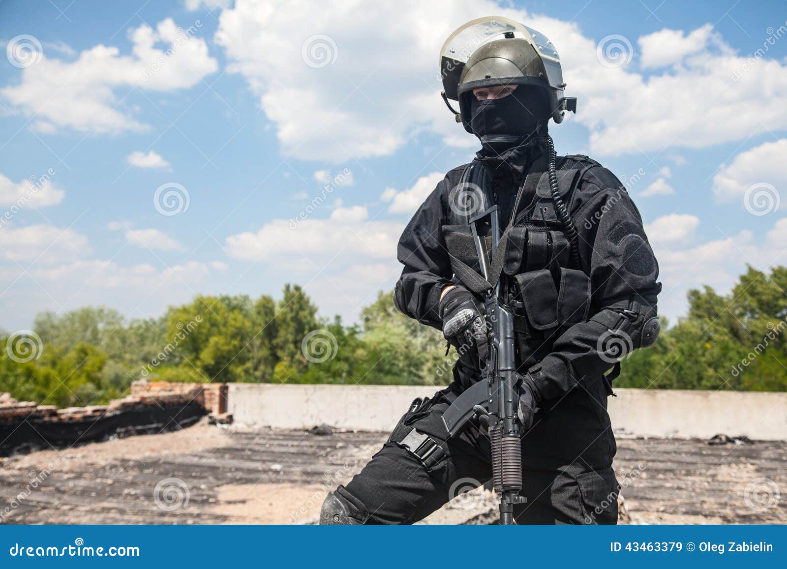 Special Ops Soldier In Black