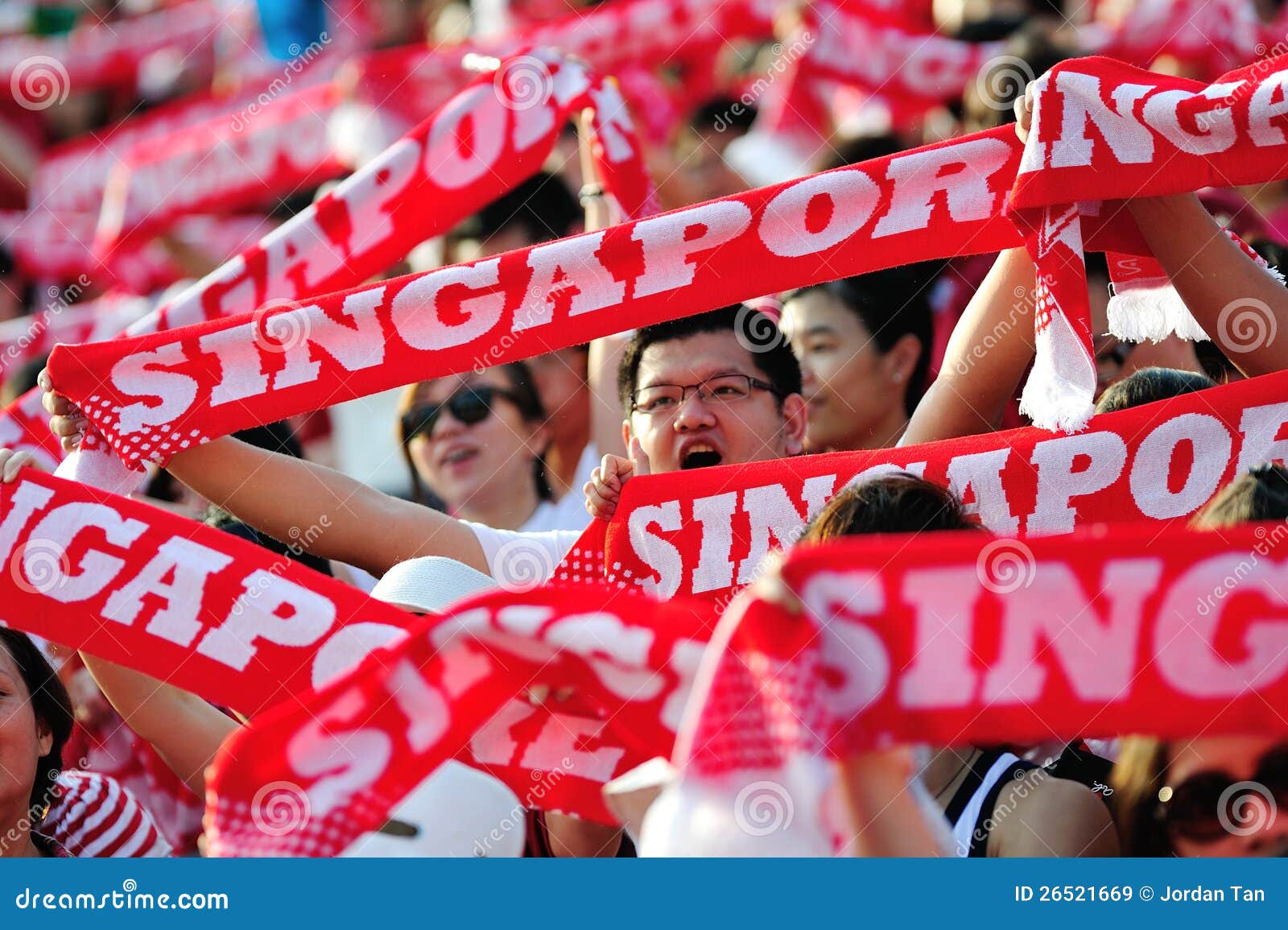 Specators Waving Scarves during NDP 2012 Editorial Stock Image - Image ...