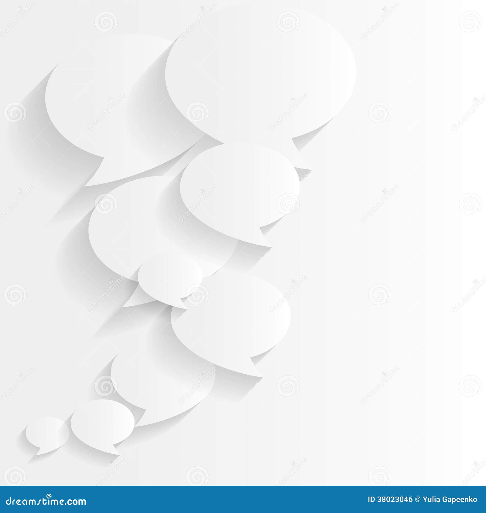 Spech Bubble Background Flat Vector Illustration Stock Vector ...